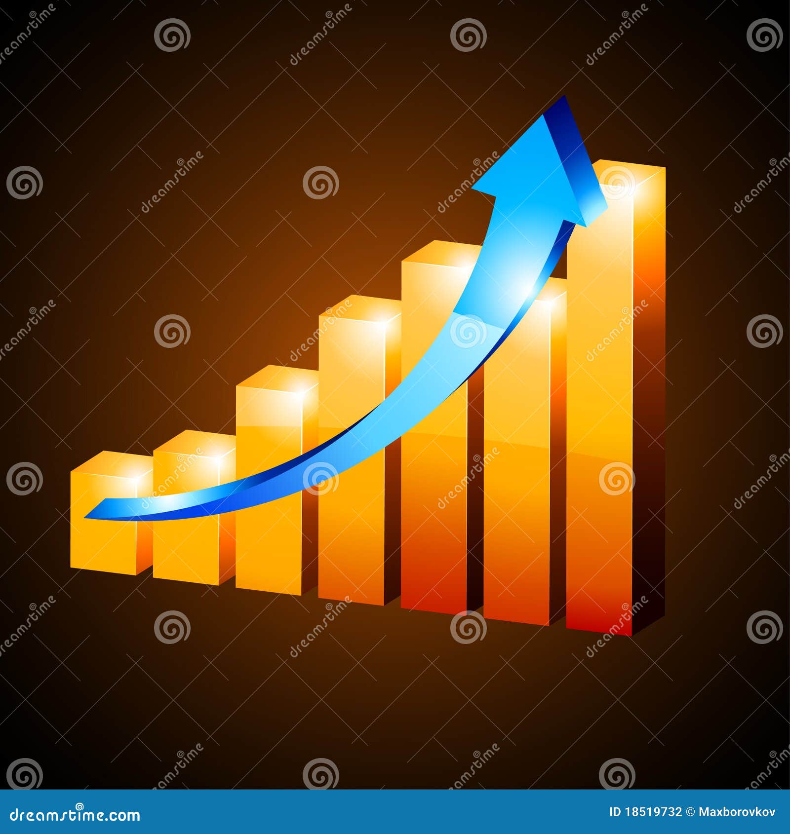 3d graph. stock vector. Illustration of chart, vibrant - 18519732