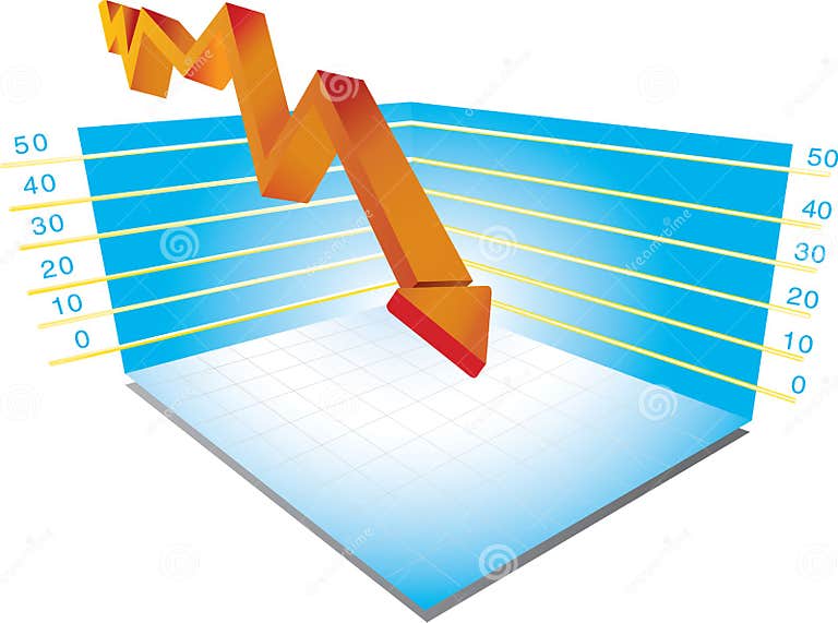 3d graph stock vector. Illustration of depression, diagram - 21154596