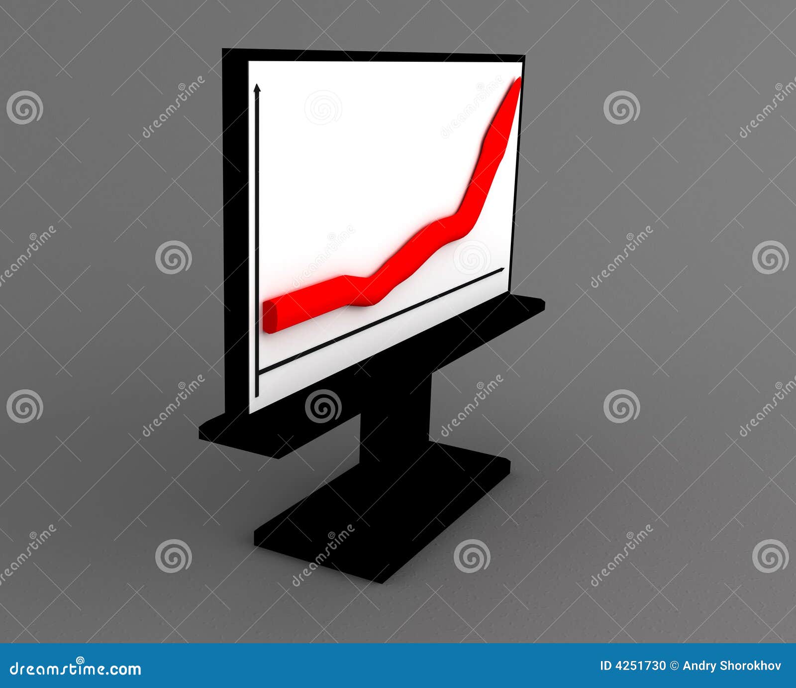 3D Graph stock illustration. Illustration of increase - 4251730