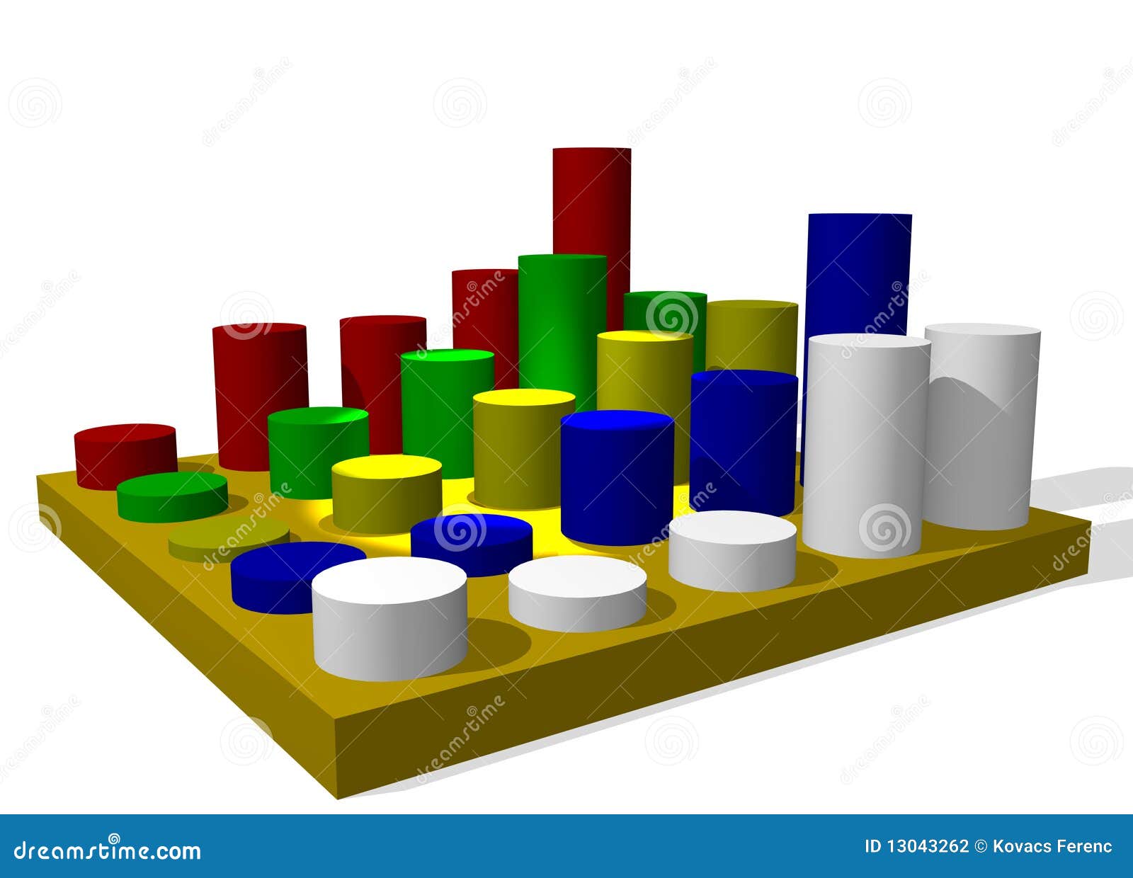 3D graph or diagram stock illustration. Illustration of corporate ...