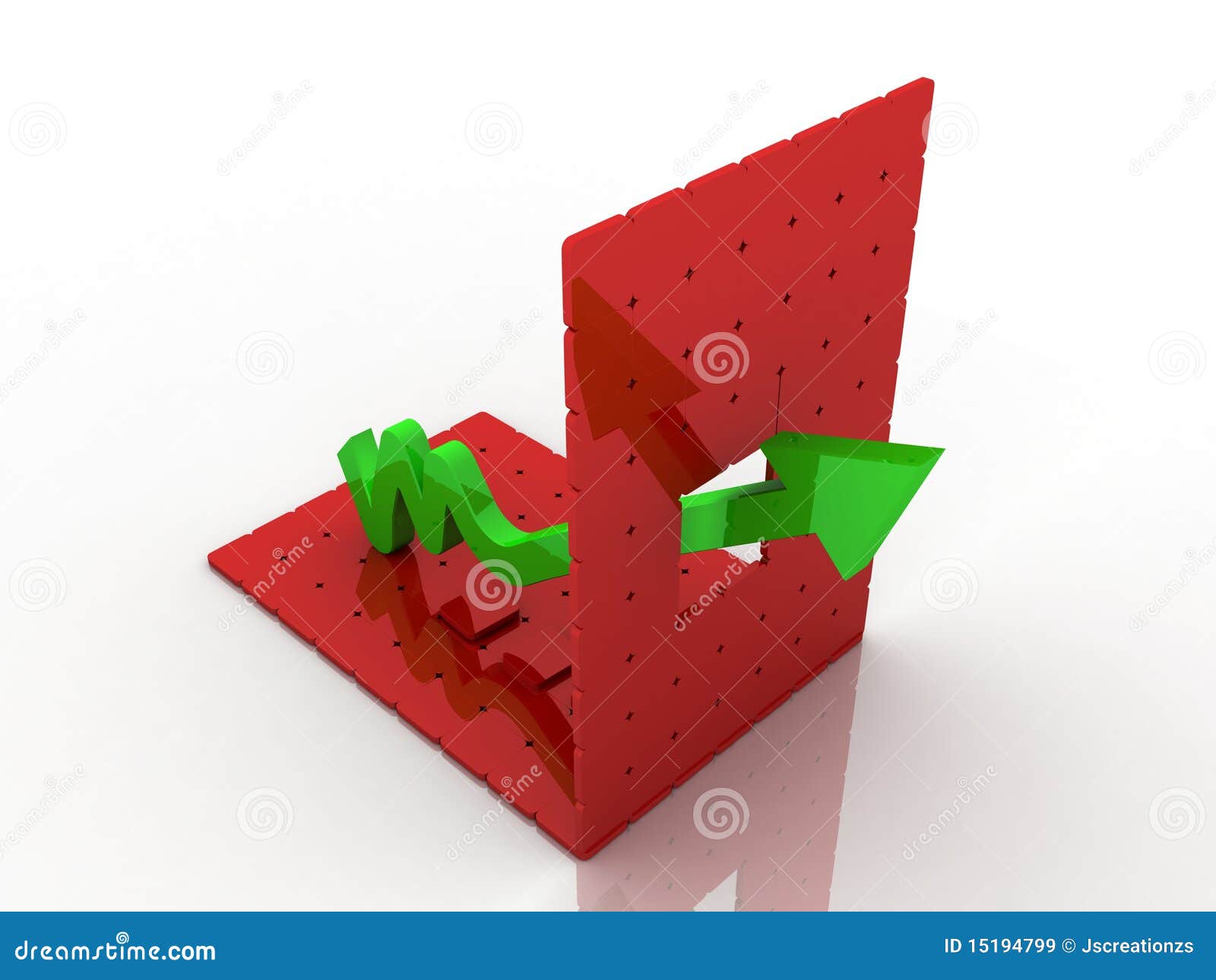 3d Graph Showing Rise In Profits Picture. Image: 15194799