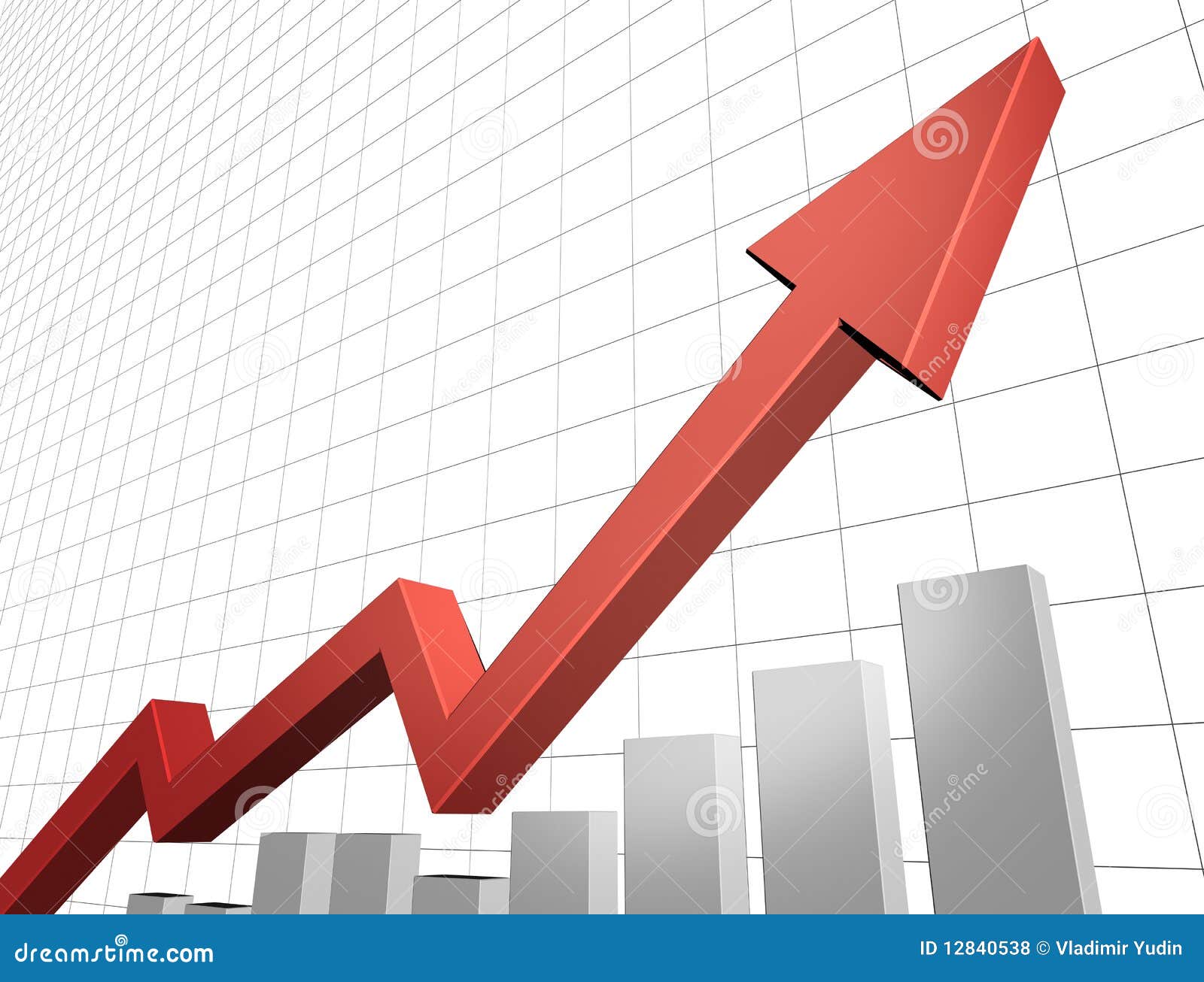 3D Graph on White Background. Stock Illustration - Illustration of ...