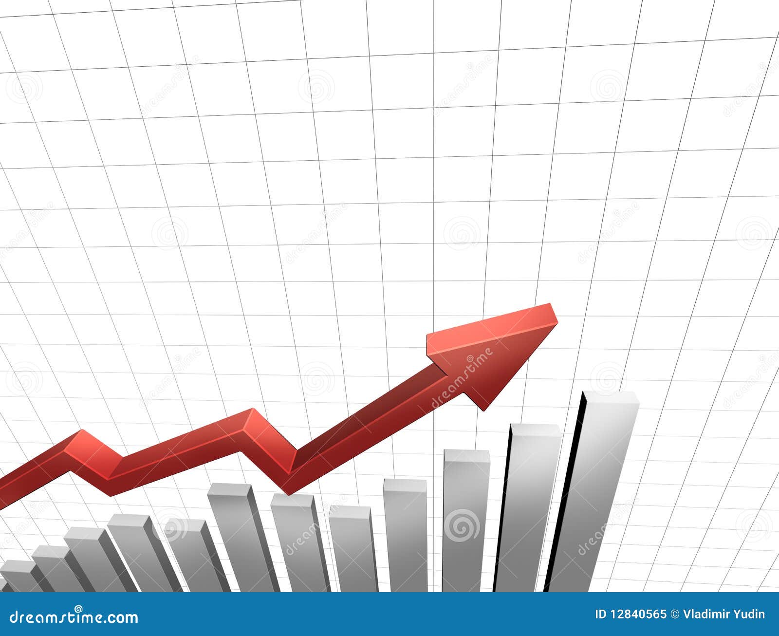 3D Graph on White Background. Stock Illustration - Illustration of ...