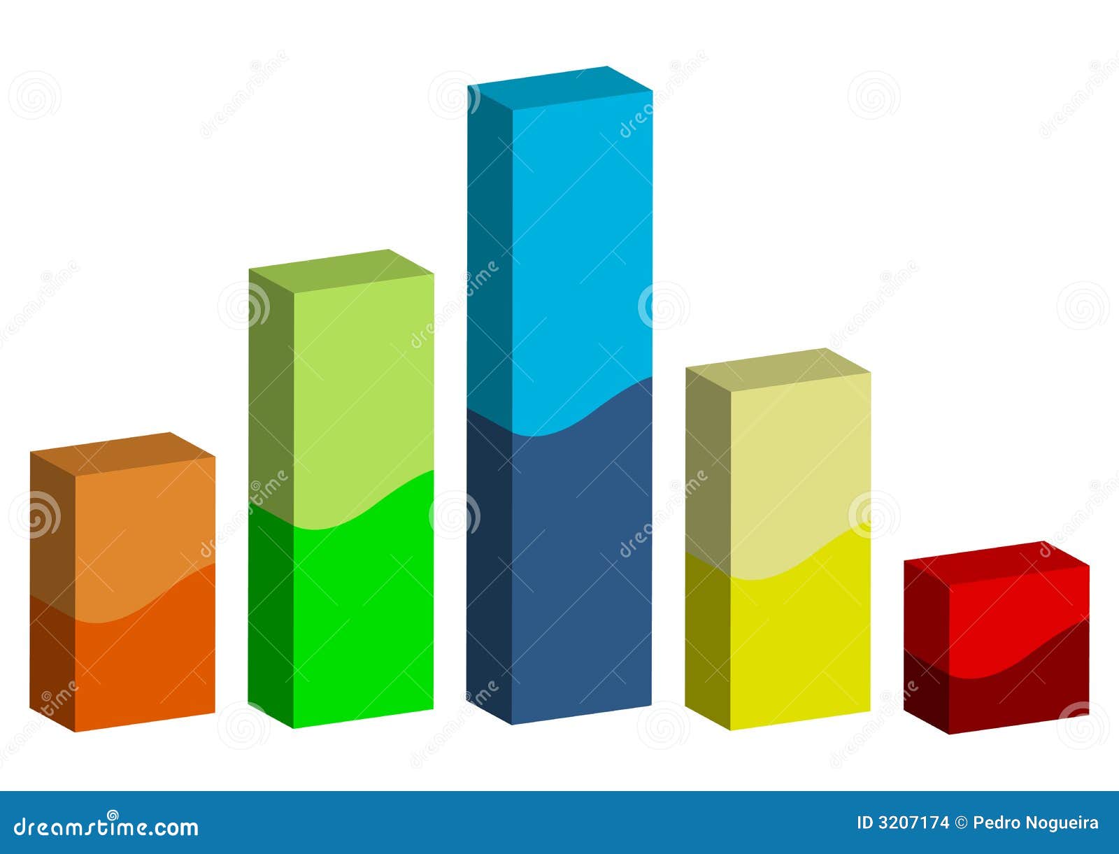 3D graphic bars stock vector. Illustration of performance - 3207174