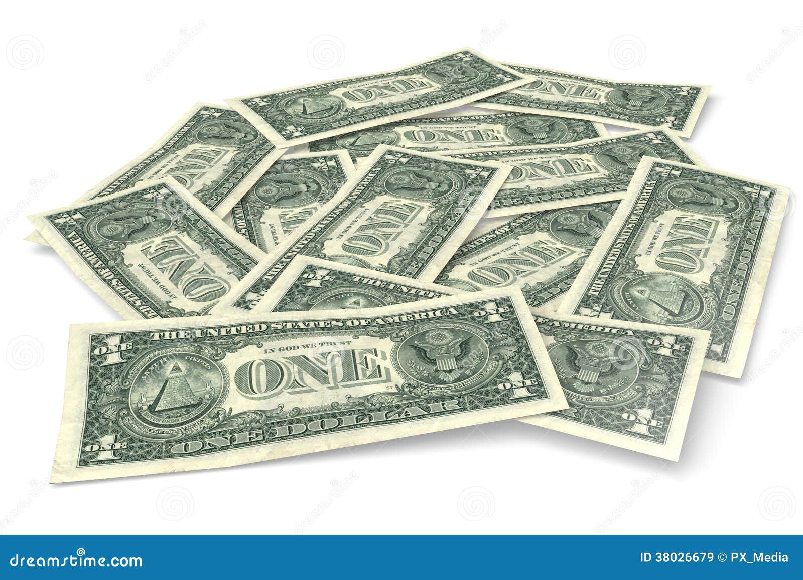 3D Graphics, Money, Dollar Bills, Wealth, Stack Stock Illustration ...