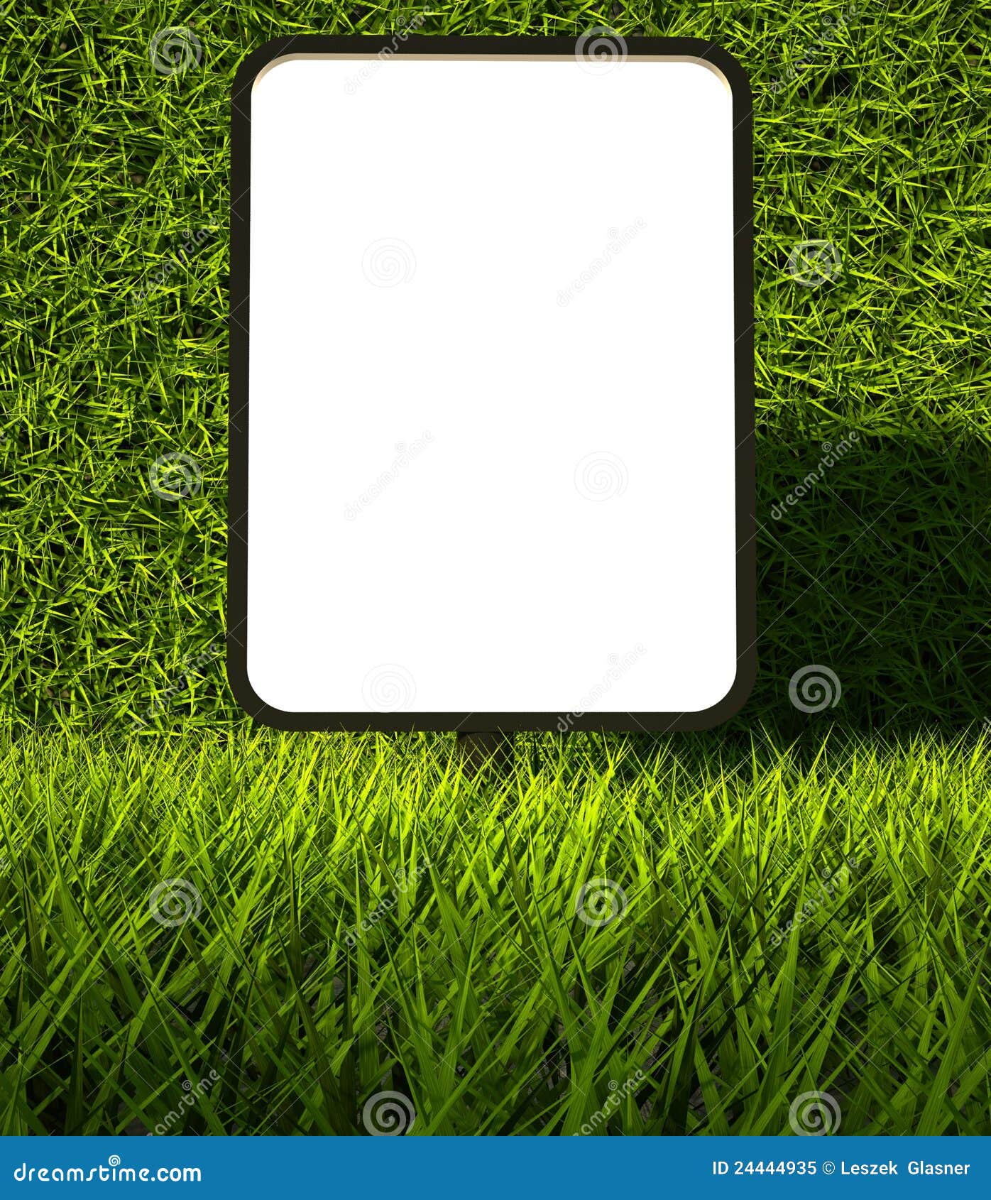 3d Grass Texture, Blank Advertising Billboard Stock Illustration ...