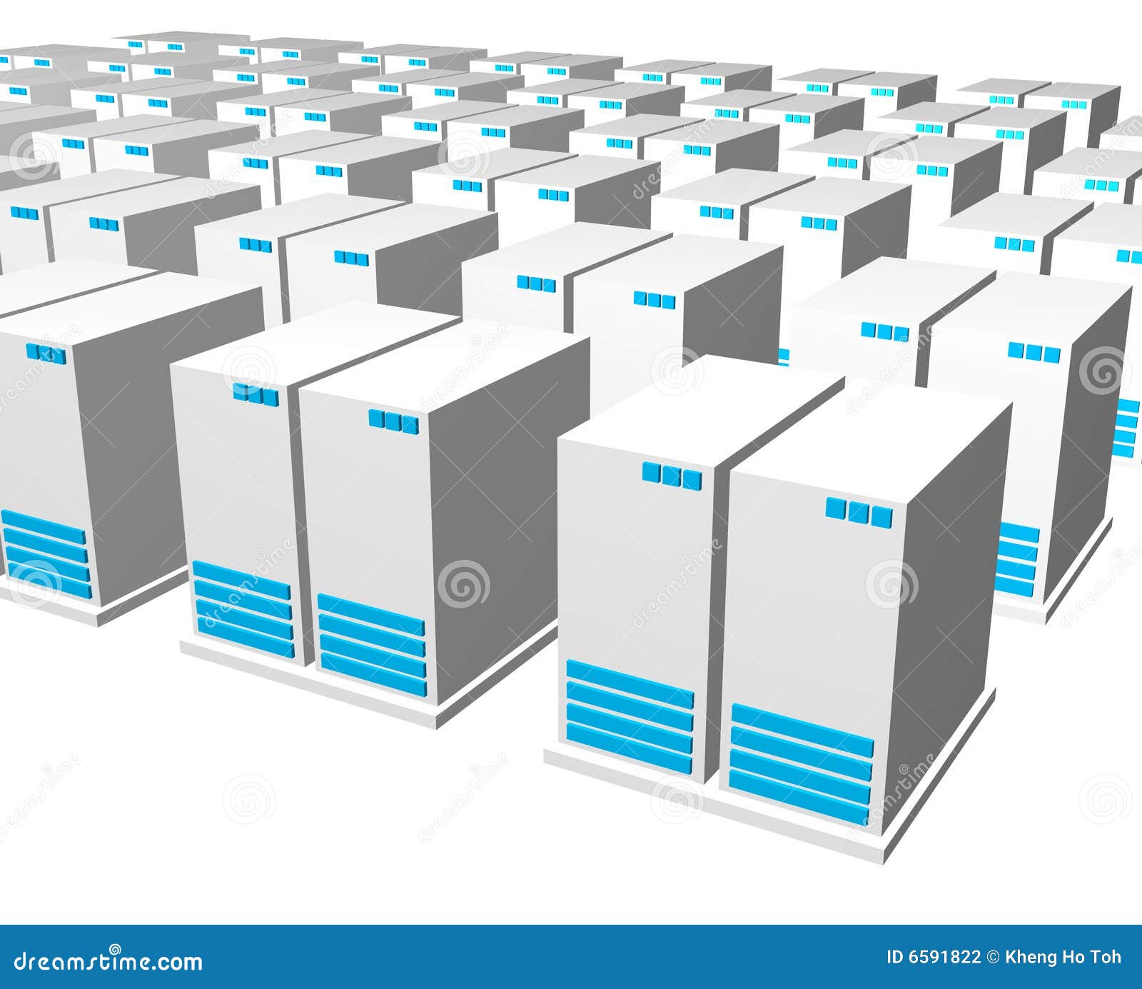 3d gray blue server stock illustration. Illustration of connect - 6591822
