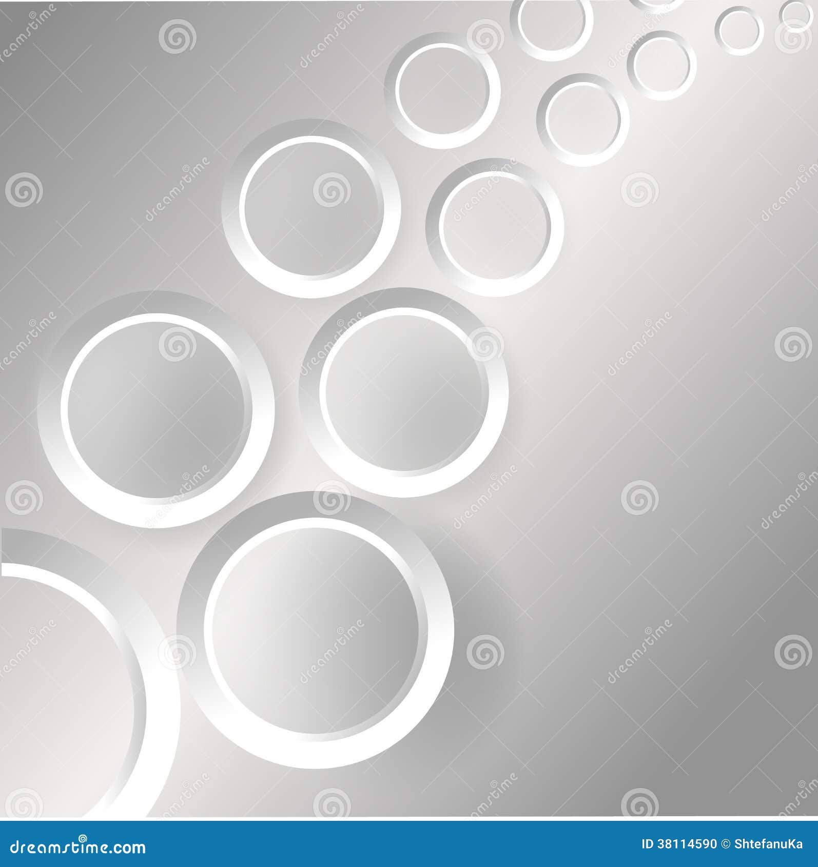 3d Gray Circles on a Gray Background Stock Vector - Illustration of ...
