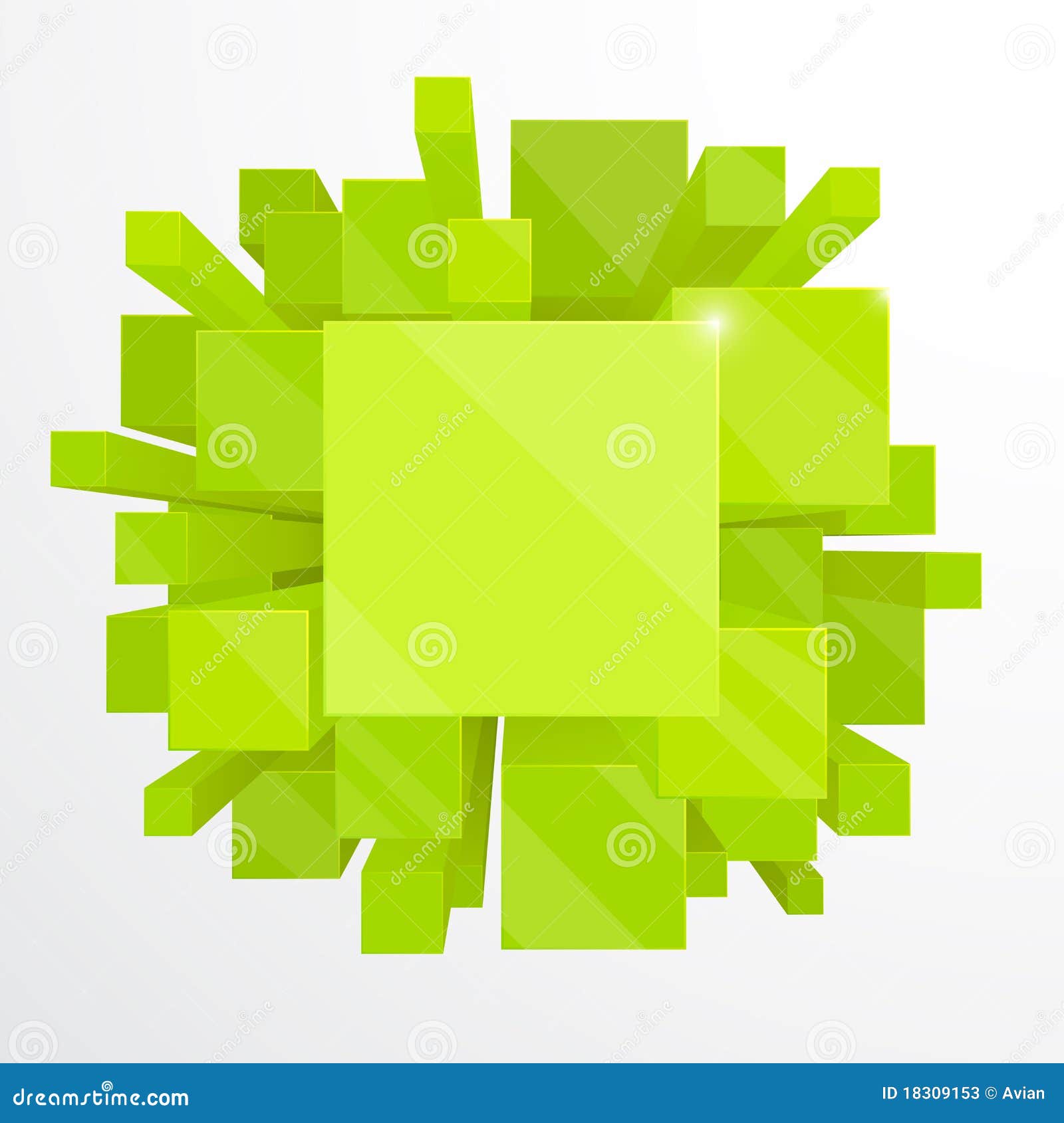 3d Green Abstract Background Stock Vector - Illustration of template ...