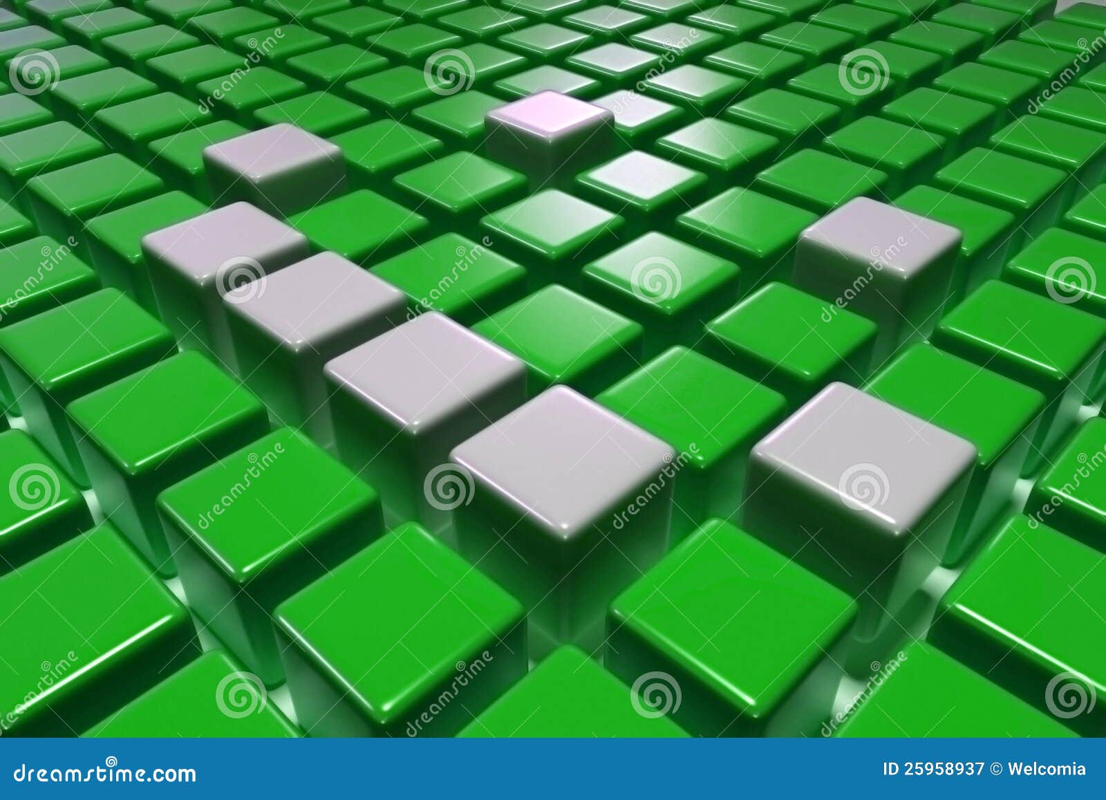 3D Green Blocks stock image. Image of abstract, points - 25958937