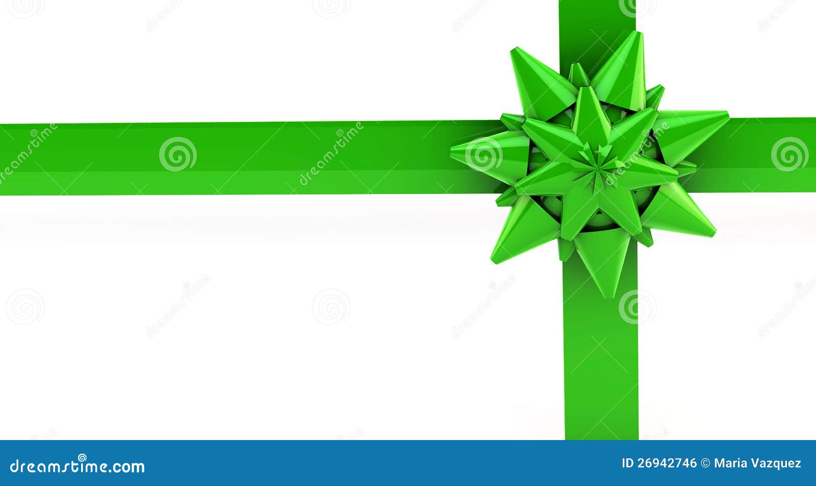 3d Green Gift Bow stock illustration. Illustration of gift - 26942746