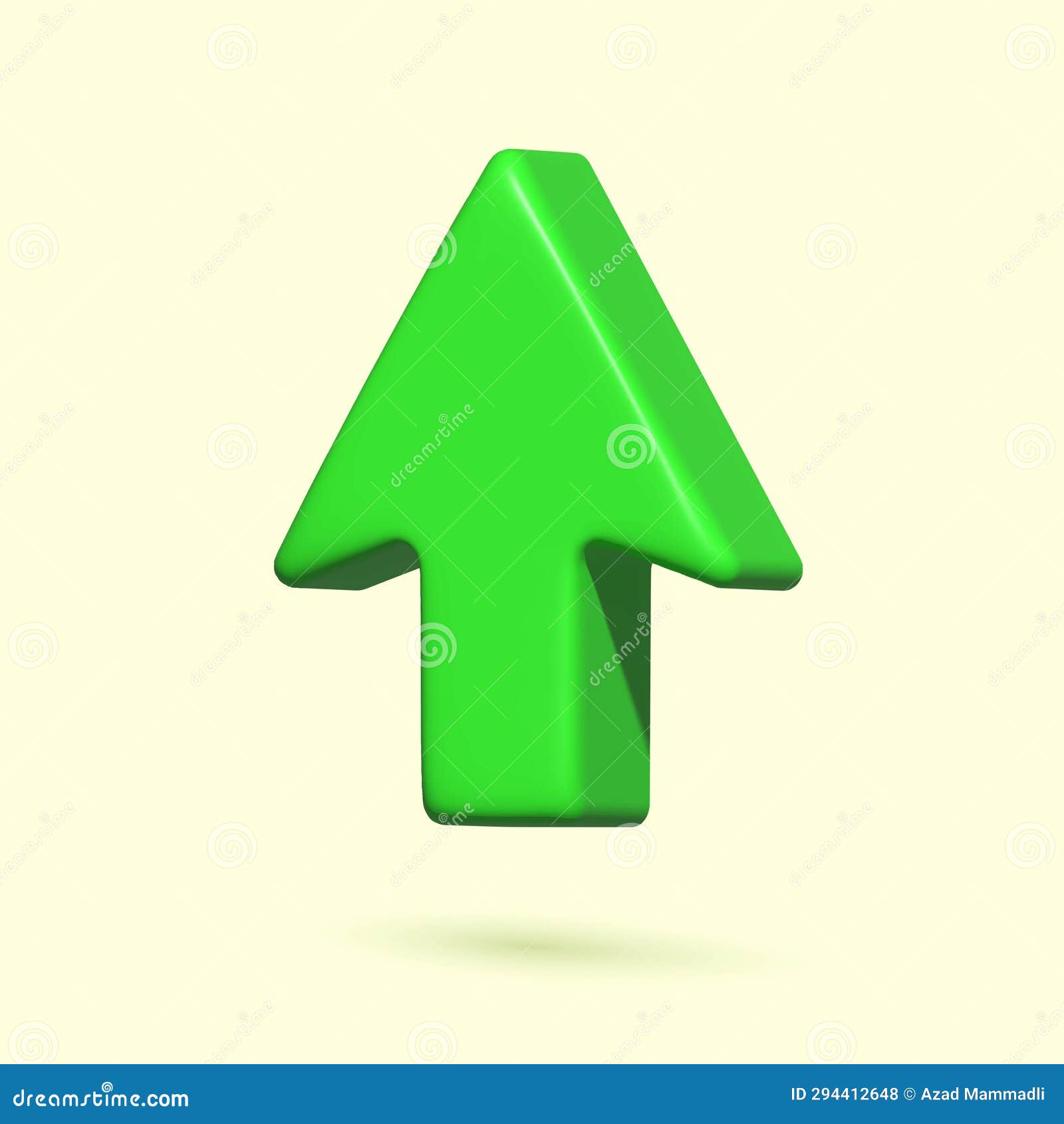3d Green Up Sign. Green Arrow Stock Vector - Illustration of pointer ...