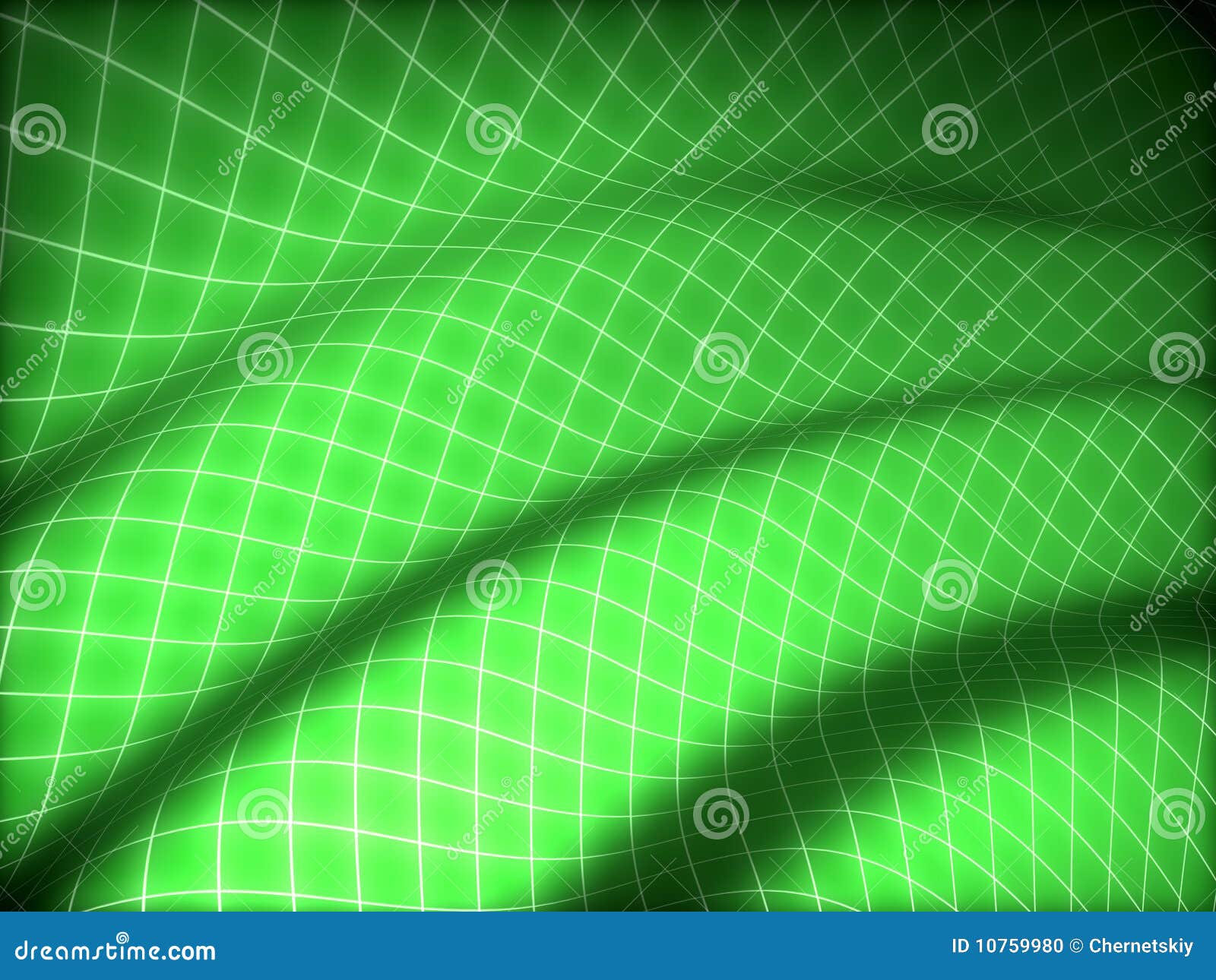 3D Grid Covered Green Curved Surface Stock Illustration - Illustration ...