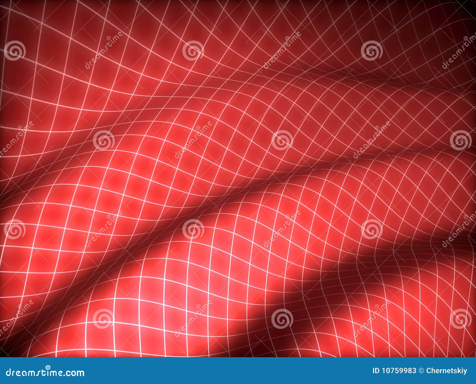 3D Grid Covered Red Curved Surface Stock Illustration - Illustration of ...