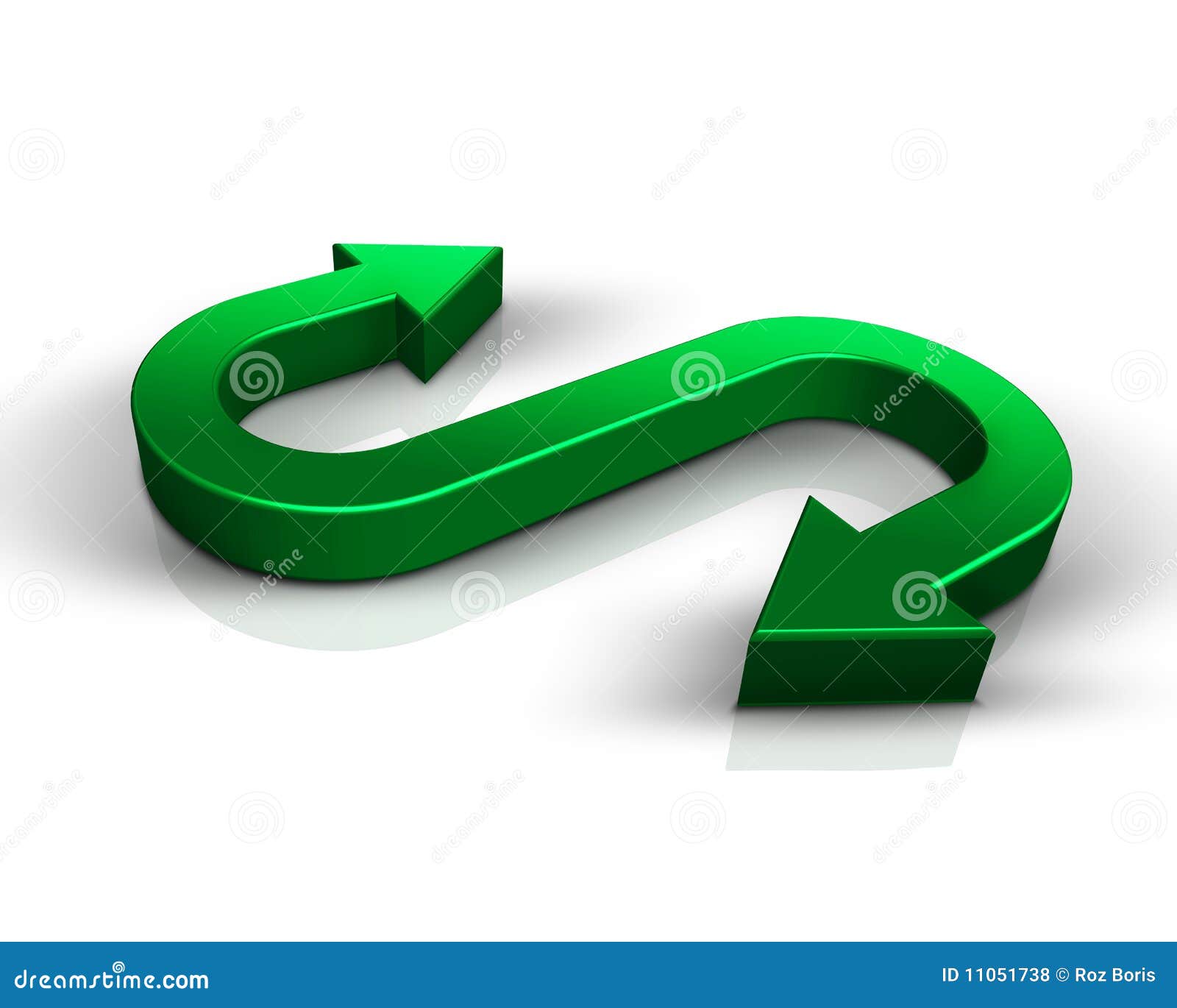 3D Groene pijlen stock illustratie. Illustration of groen - 11051738