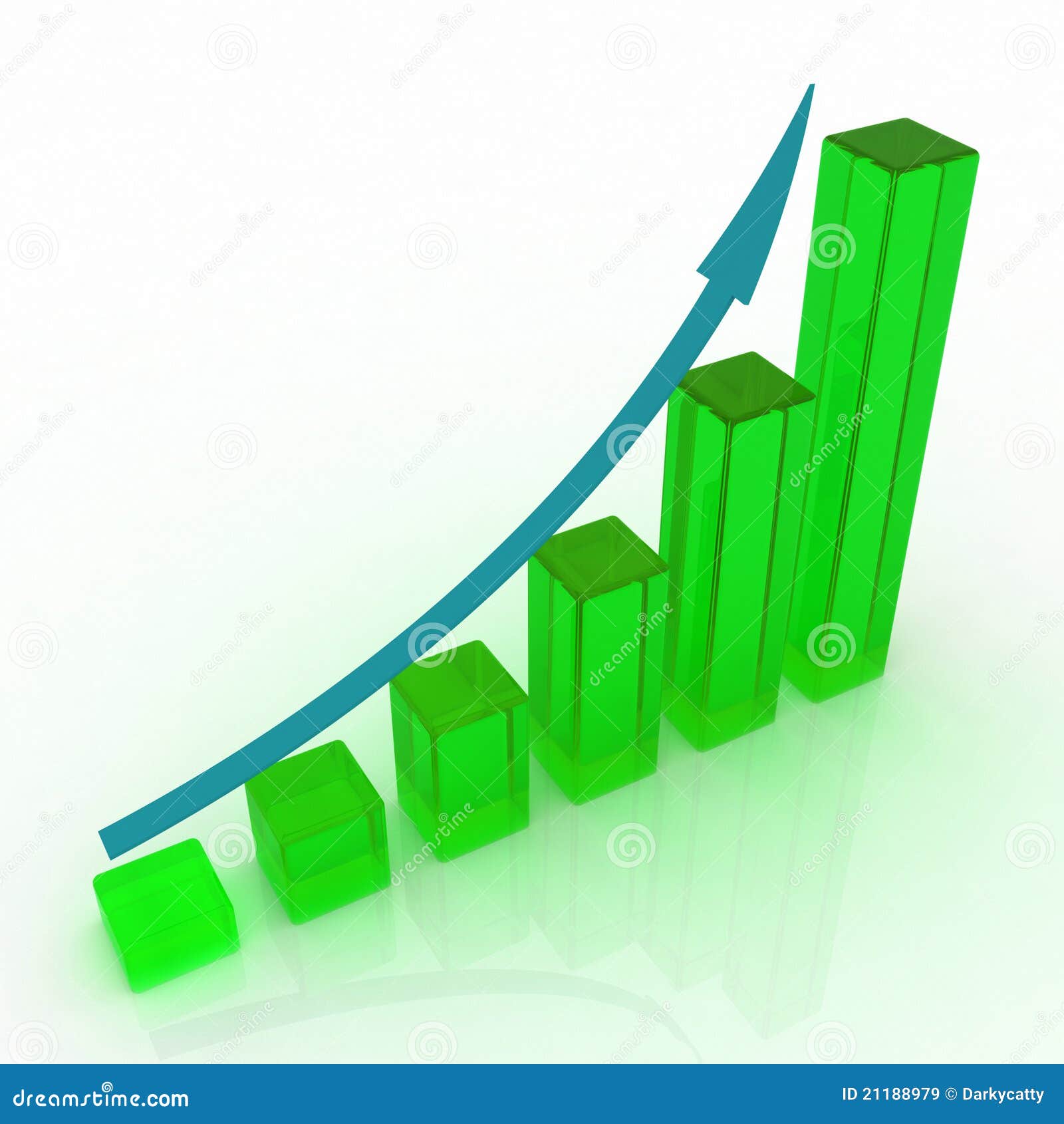 3d growing business graph stock illustration. Illustration of arrow ...
