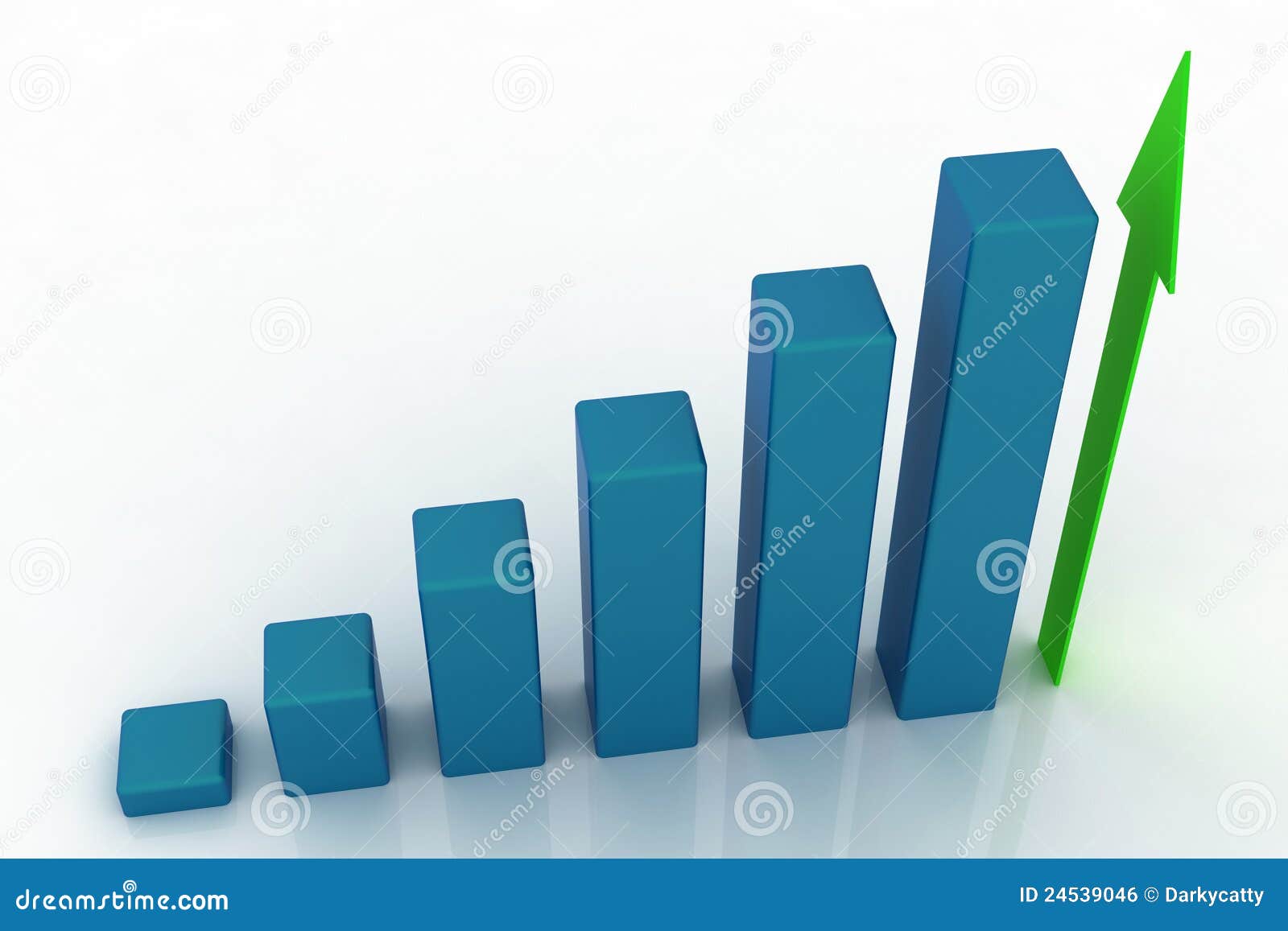 3d growing business graph stock illustration. Illustration of chart ...