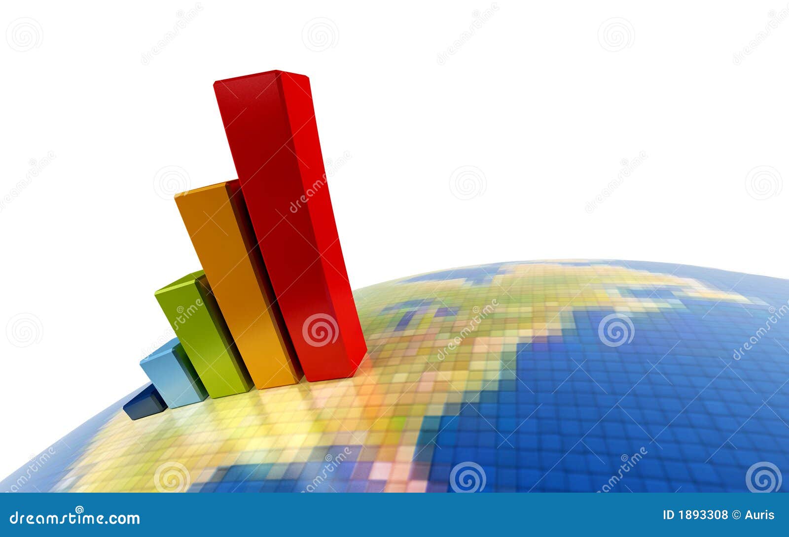 3d growth chart stock illustration. Illustration of chart - 1893308