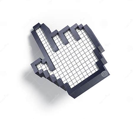 3d hand cursor stock illustration. Illustration of aiming - 11785619