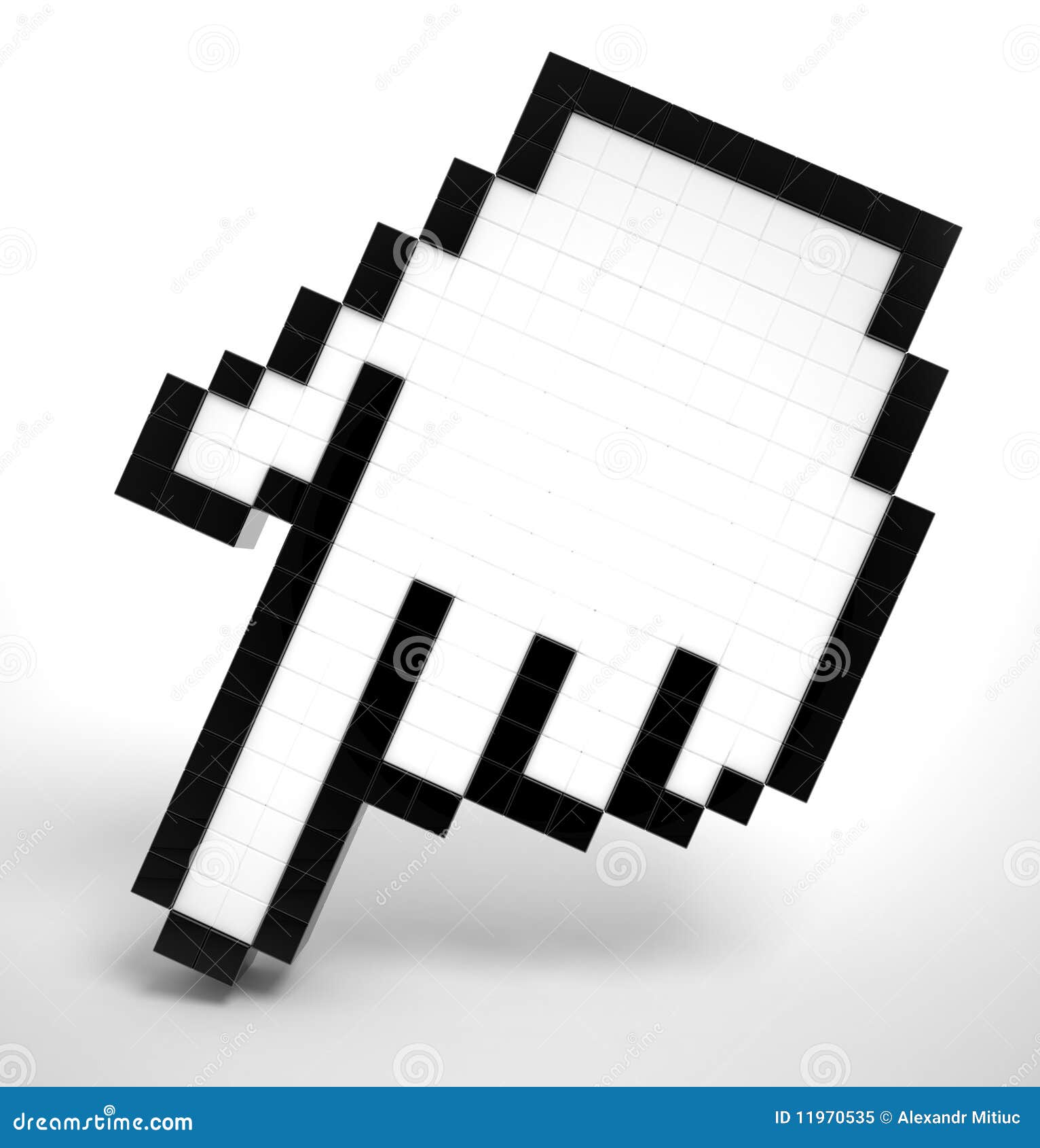 3D Hand Cursor stock illustration. Illustration of graphic - 11970535