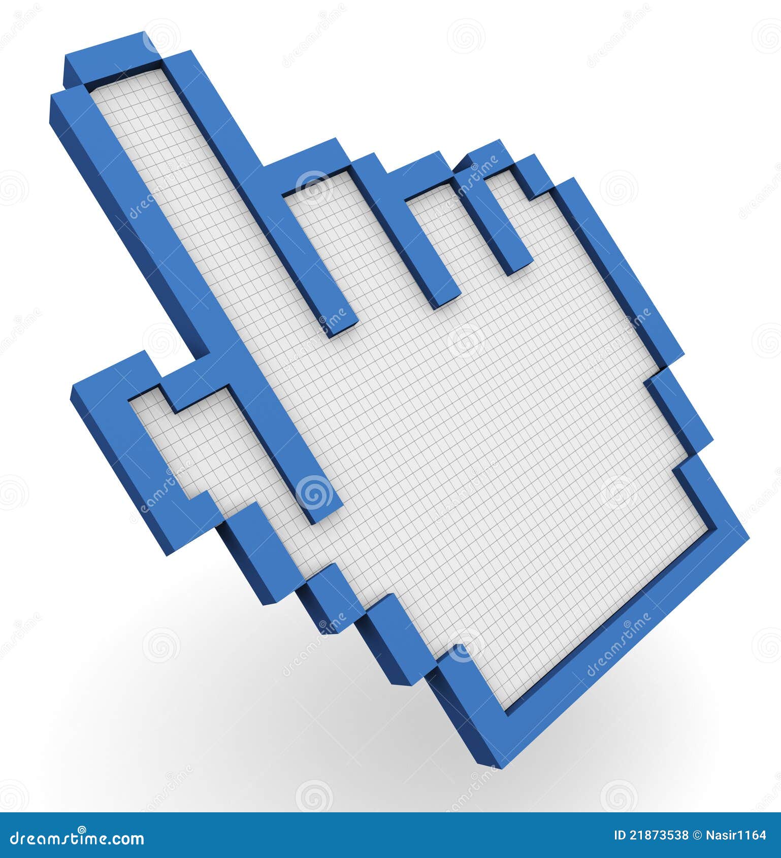 3d hand cursor stock illustration. Illustration of press - 21873538