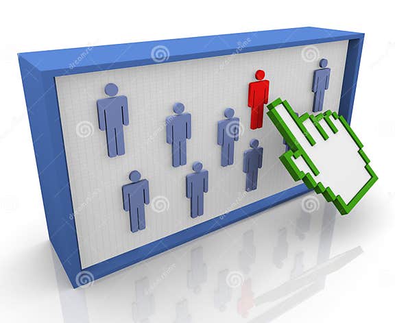 3d hand pointer selection stock illustration. Illustration of ...