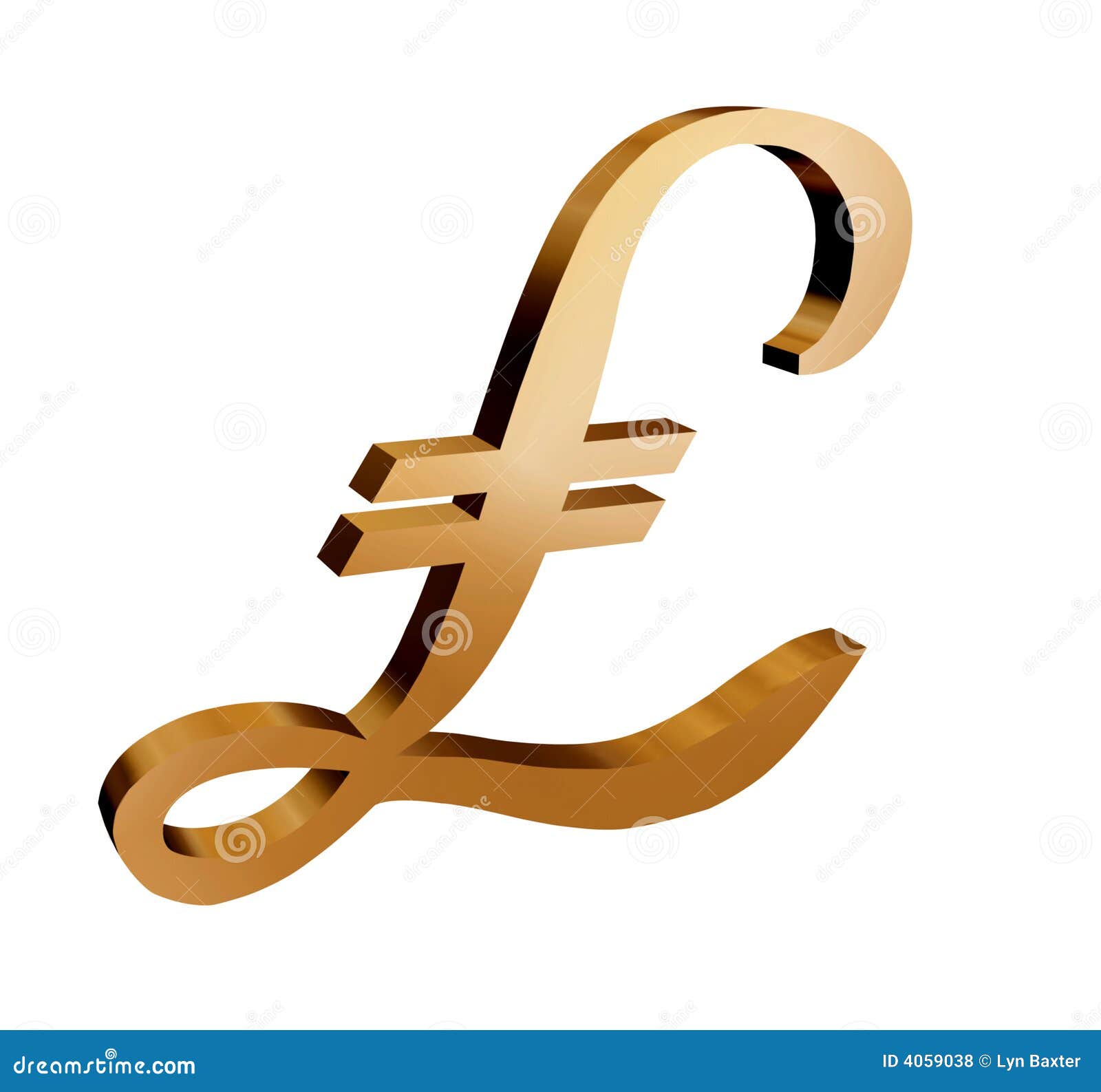 3D handwritten pound stock illustration. Illustration of investment ...