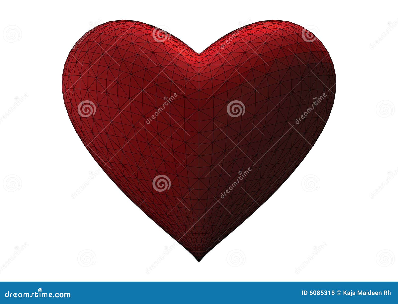 3d hart - vector vector illustratie. Illustration of schat - 6085318