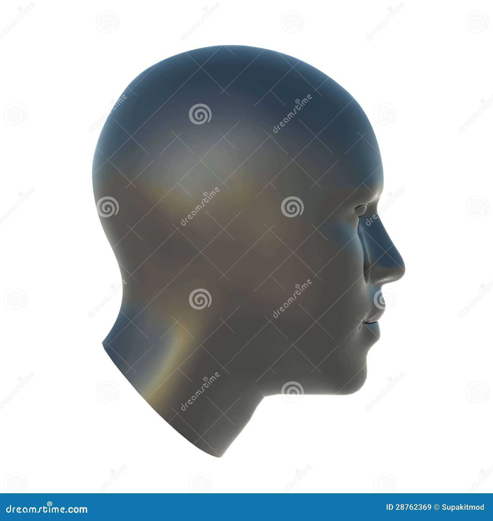 3D Head stock illustration. Illustration of reflex, think - 28762369