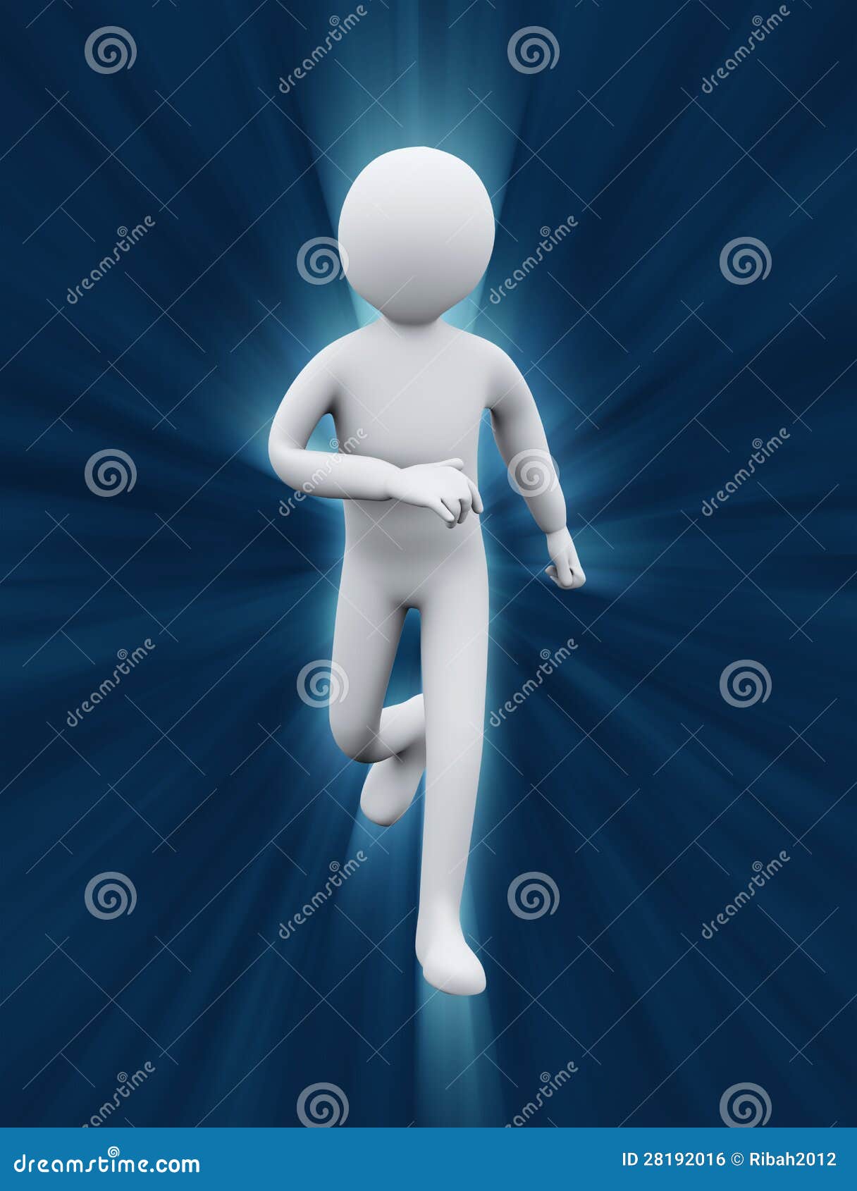 3d healthy man running stock illustration. Illustration of individual ...