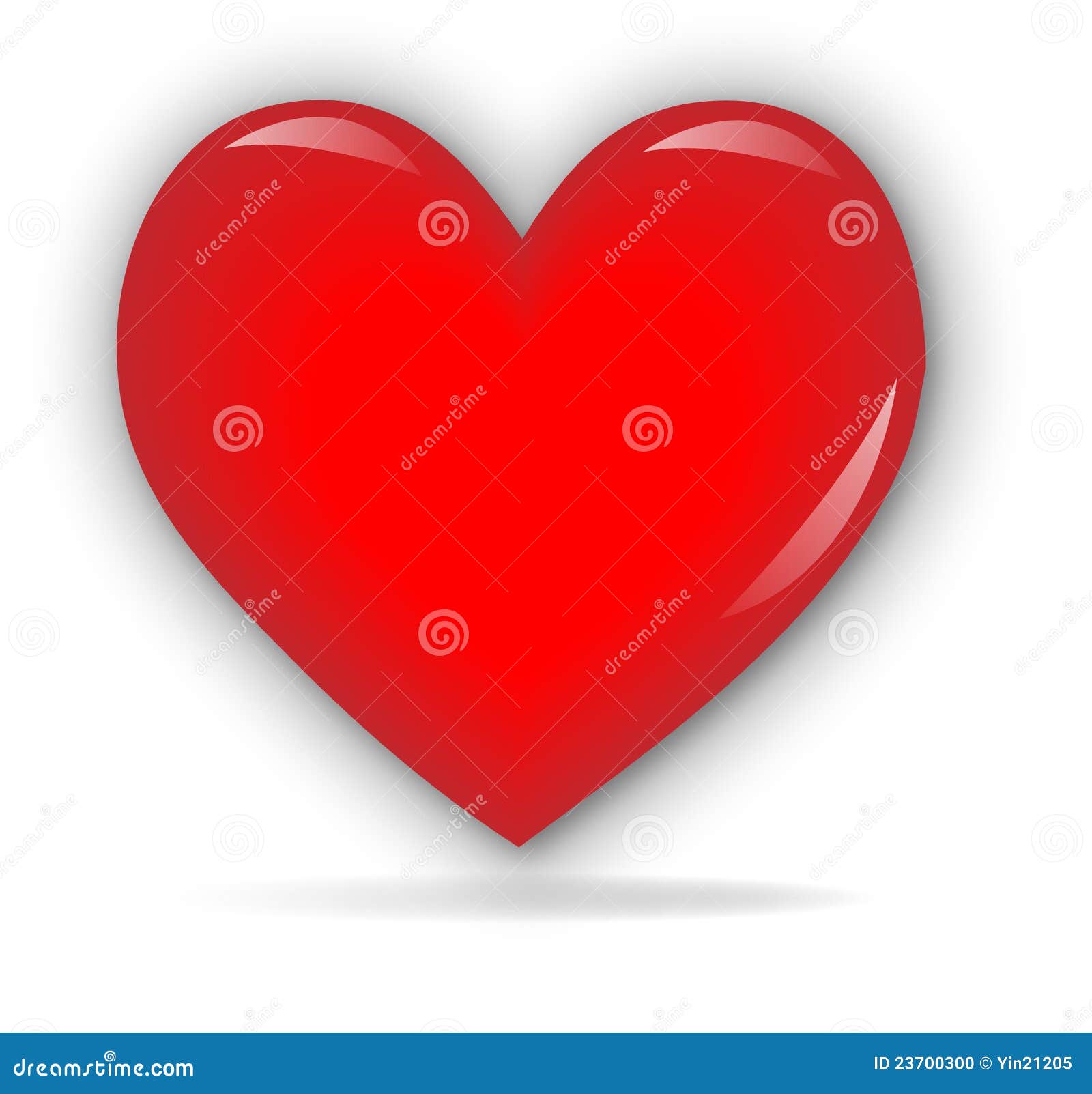 3d heart stock vector. Illustration of valentine, isolated - 23700300