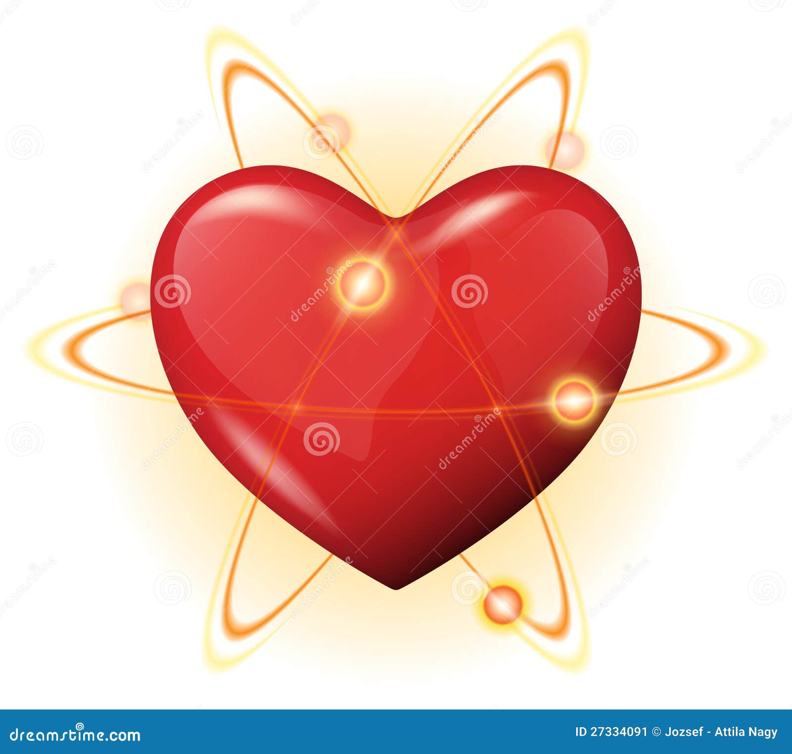 3d Heart Protection Vector Icon - Atom Power Stock Vector ...