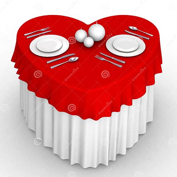3d heart table stock illustration. Illustration of love - 1763424