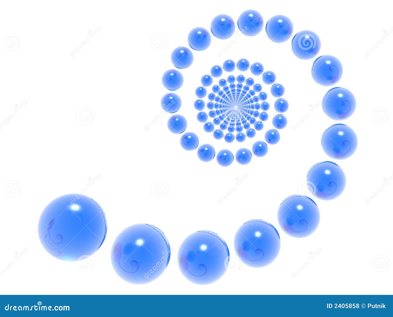 3D helix stock illustration. Illustration of chain, pearl - 2405858