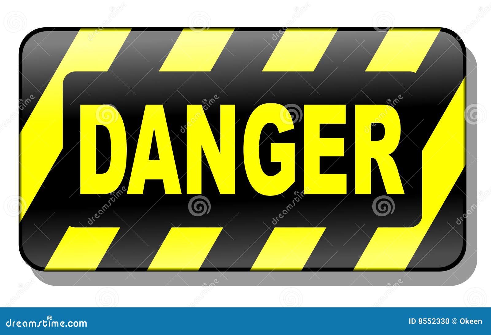 3d Het Teken Van Het Gevaar Vector Illustratie - Illustration of ...