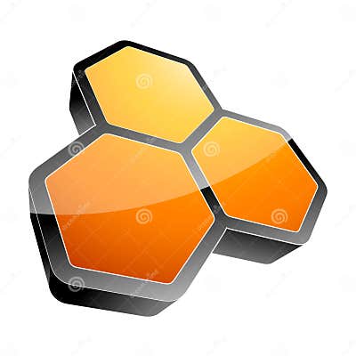 3d hexagon stock illustration. Illustration of dimensional - 16133790