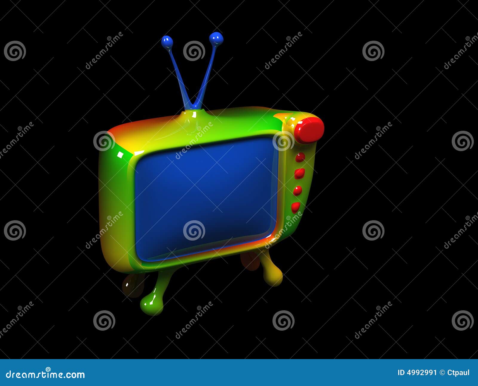 3D Historieta TV Imagen. Imagen: 4992991