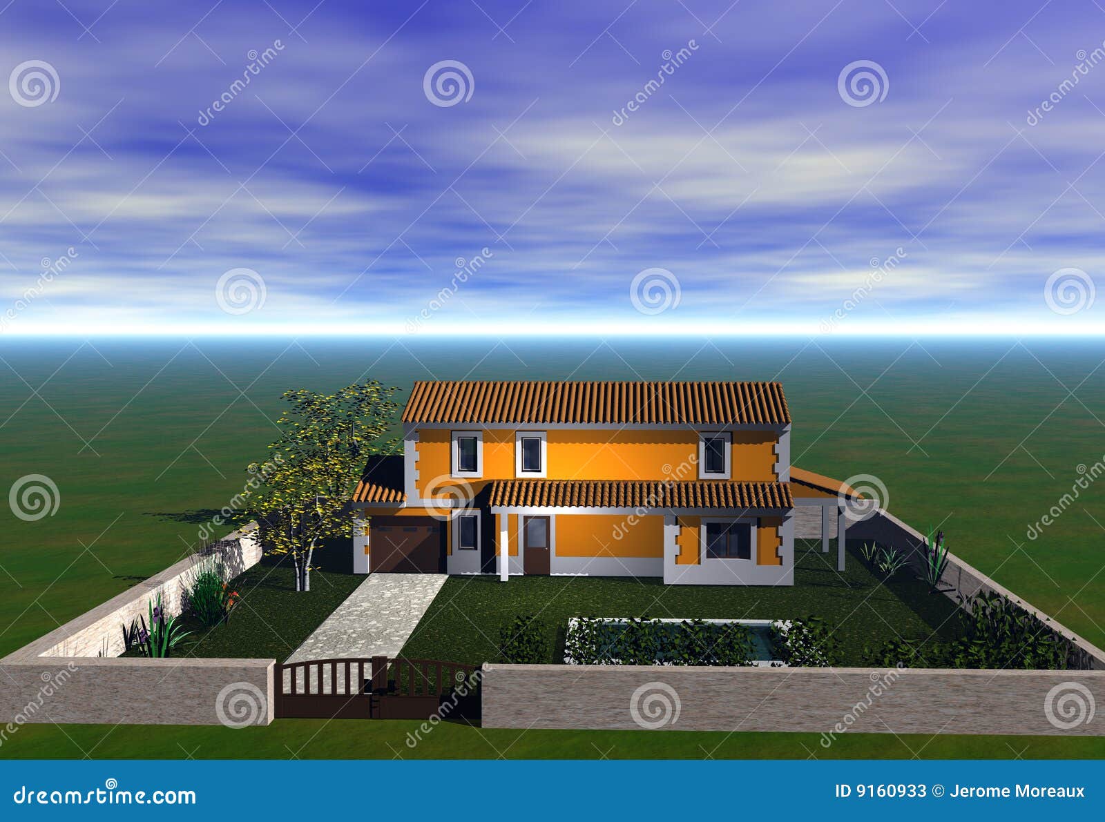 3D Home stock illustration. Illustration of beautiful - 9160933