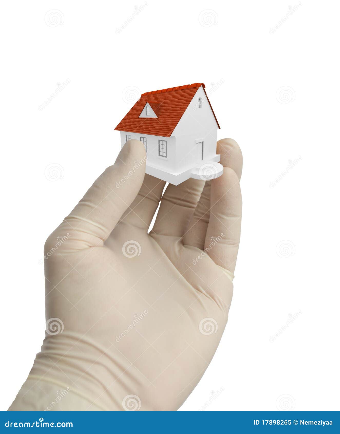 3d home on the hand stock image. Image of owning, medical - 17898265