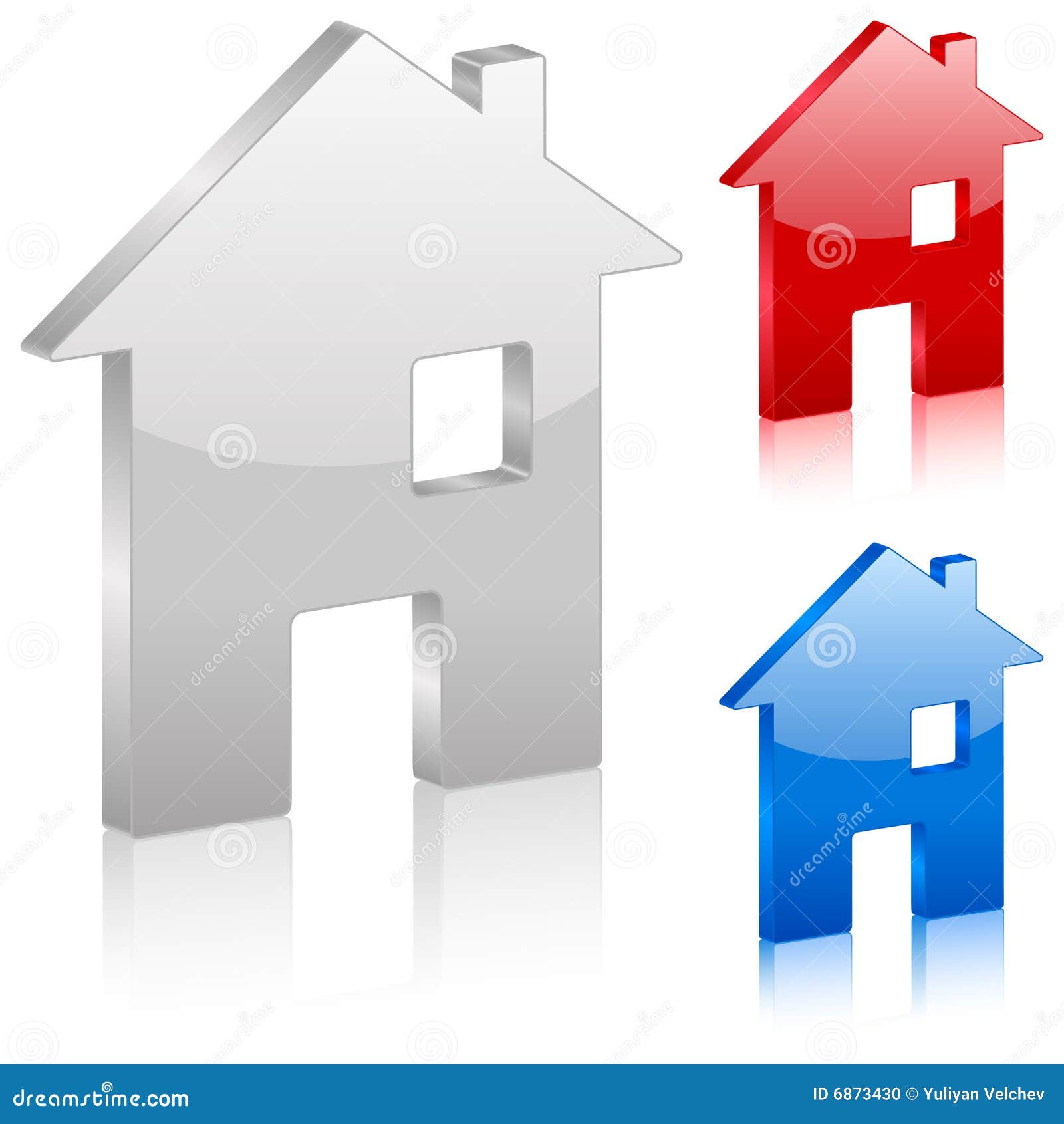 3D home symbol stock vector. Illustration of symbol, building - 6873430