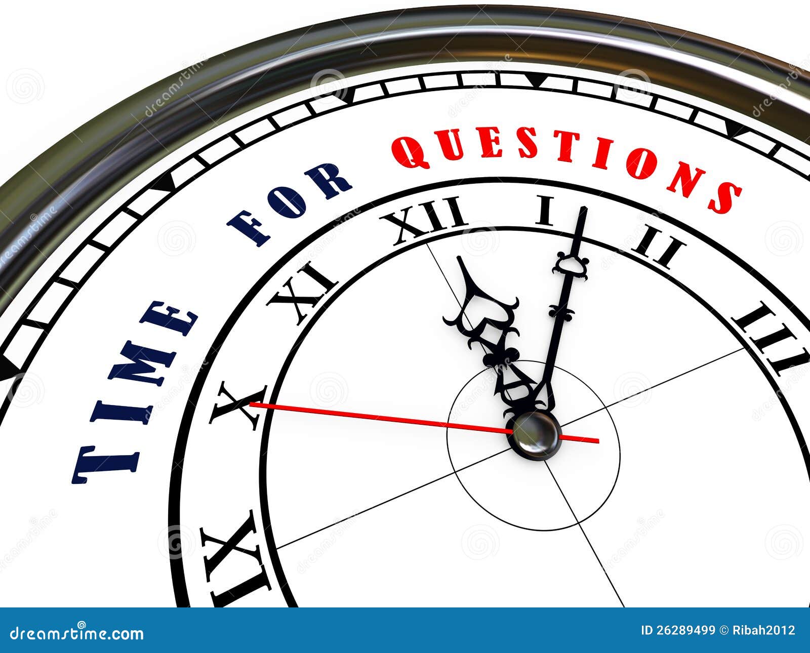 3d Horloge - Heure Pour Des Questions Illustration Stock - Illustration ...
