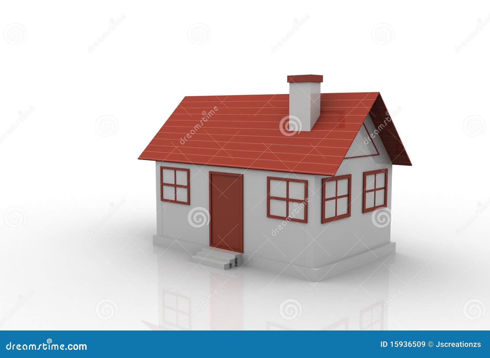 3D house stock illustration. Illustration of home, family - 15936509