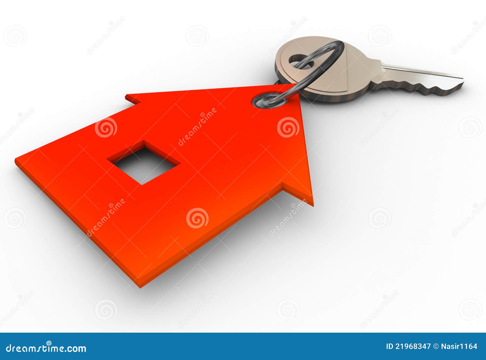 3d house key chain stock illustration. Illustration of secure - 21968347