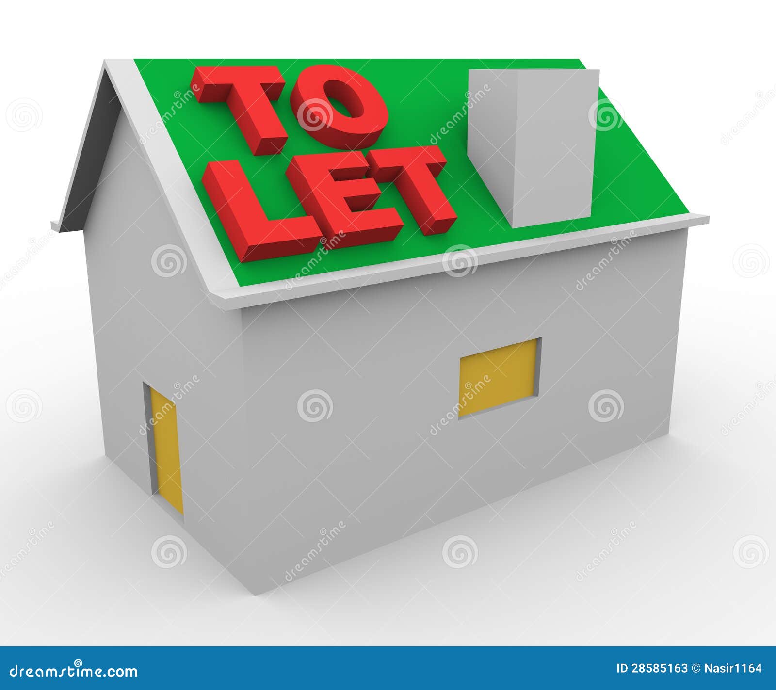 3d house to let stock illustration. Illustration of rent - 28585163