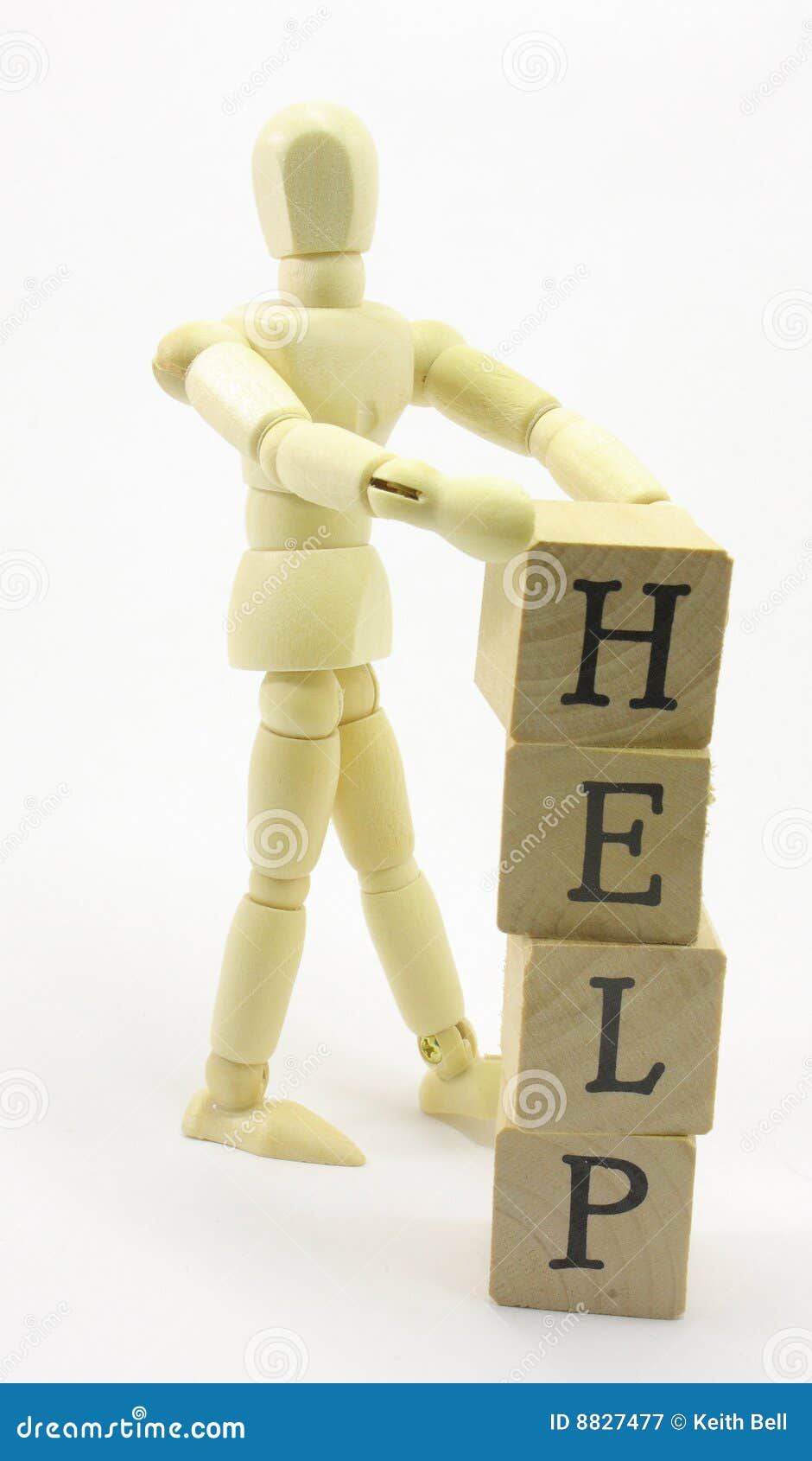 3D Hulp Van De Bouw Van De Mens Uit Blokken Stock Afbeelding - Image of ...