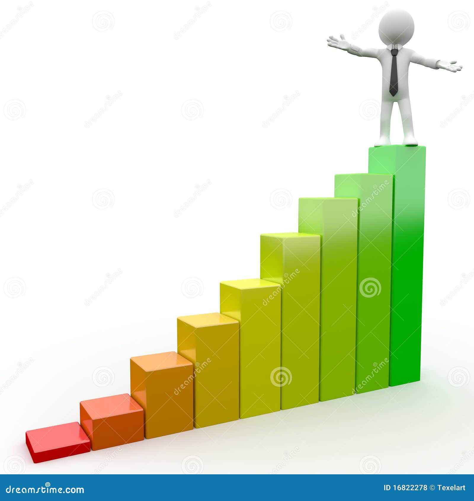 3D Human Top Bar Chart Clipart And Illustrations