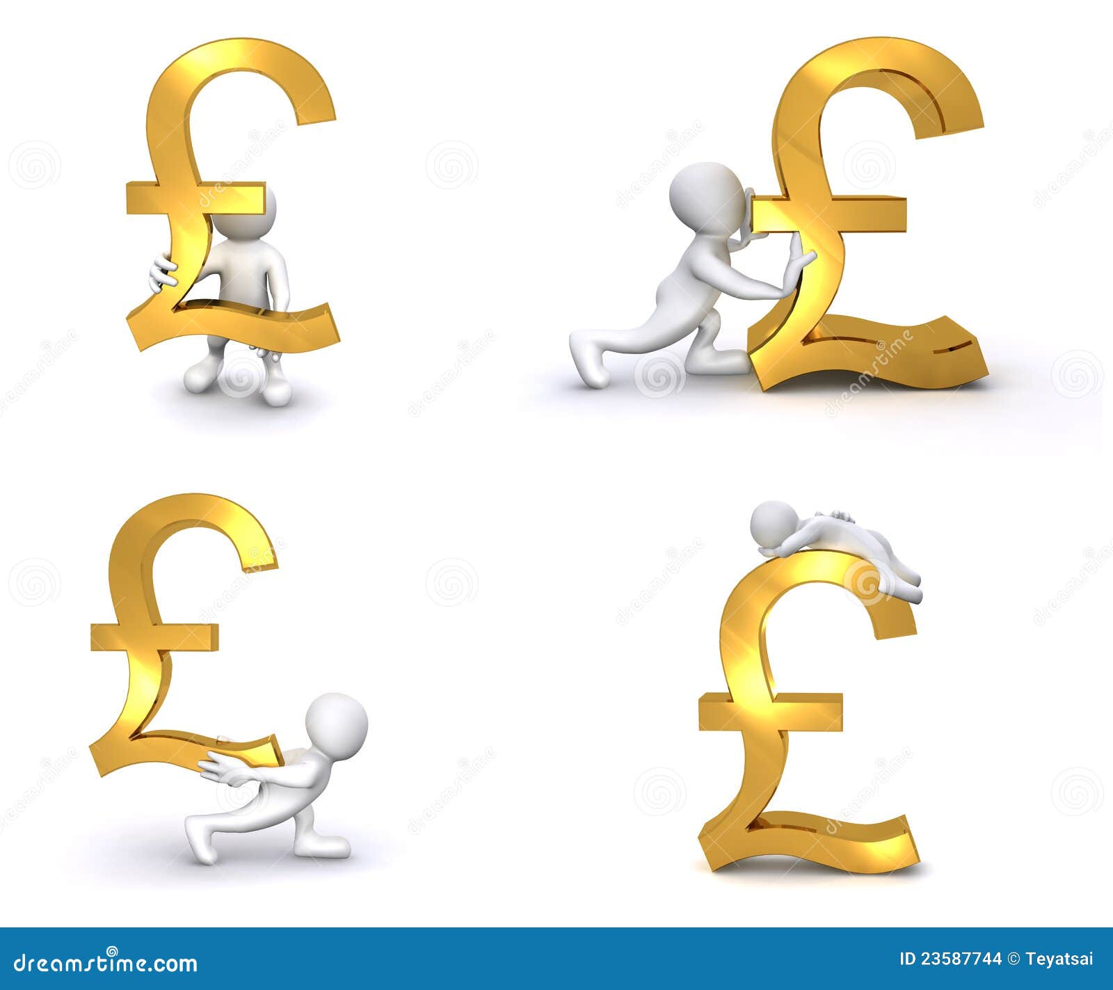 British Pound Symbol And Monetary Icons Cycle Royalty-Free Cartoon ...