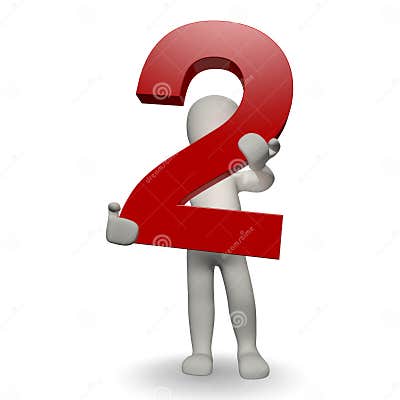 3D Human Charcter Holding Number Two Stock Illustration - Illustration ...