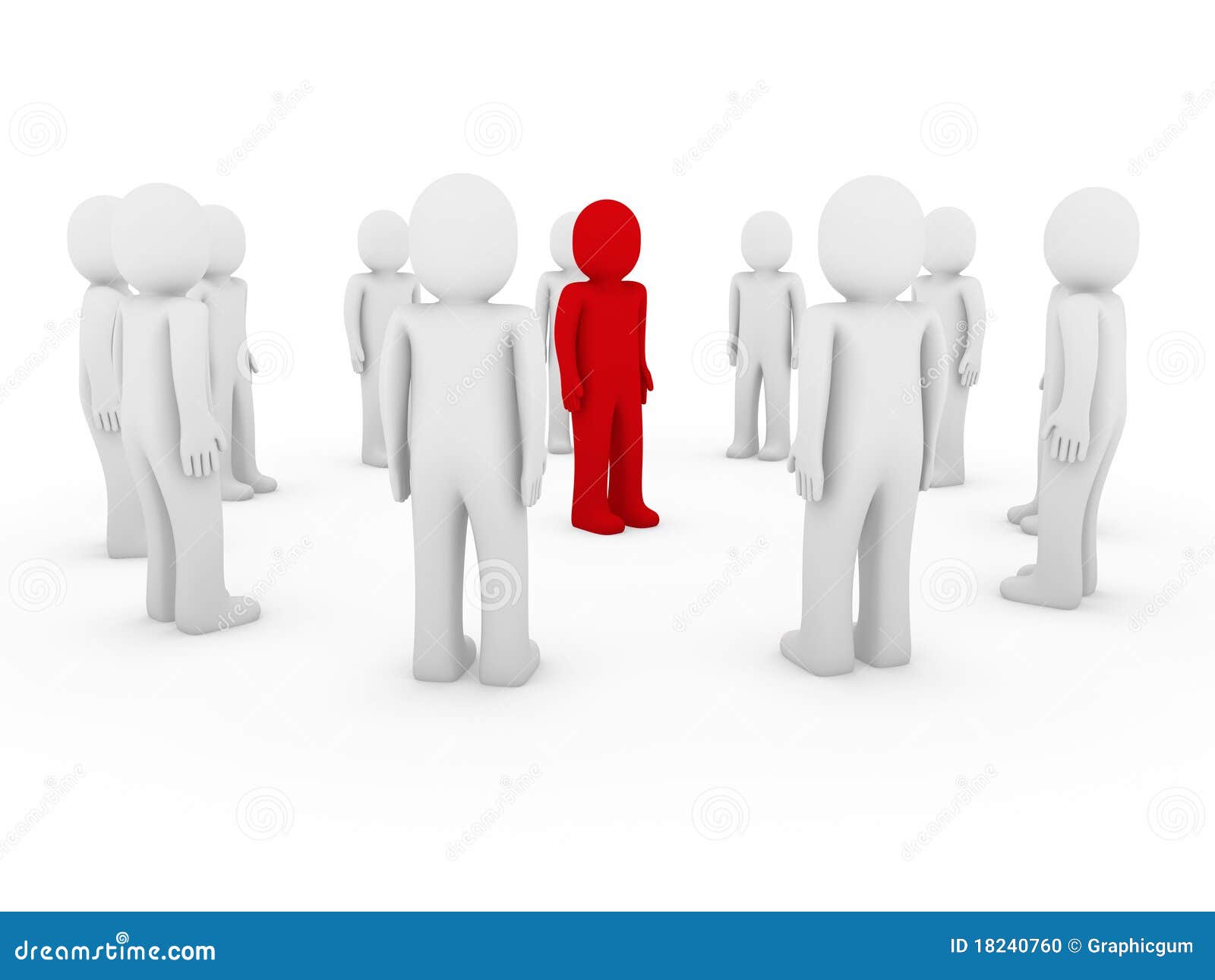 3d human circle red white stock illustration. Illustration of concepts ...