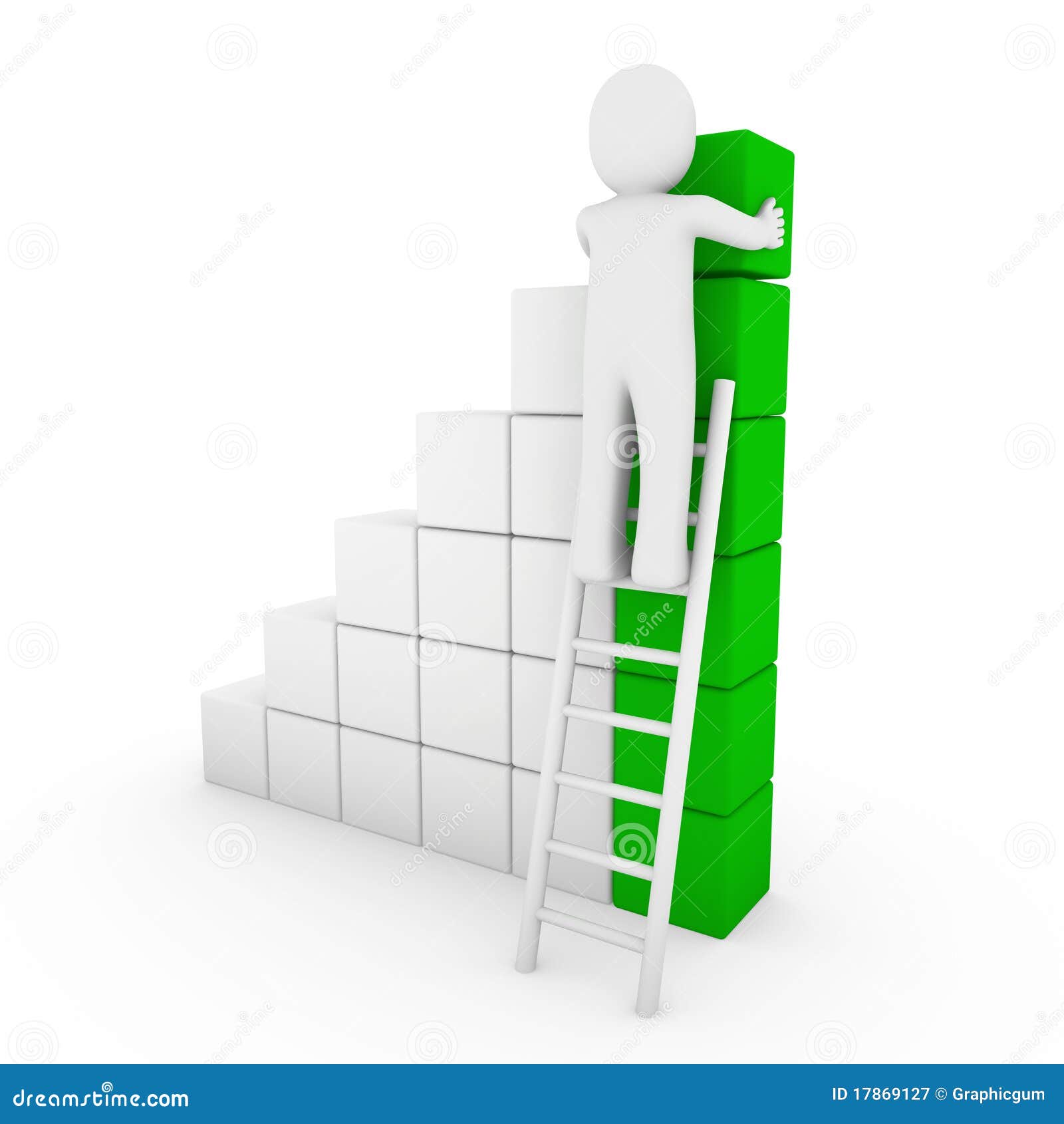 Human With A Ladder Royalty-Free Stock Photography | CartoonDealer.com ...